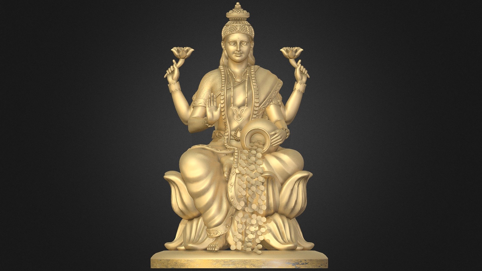 Lakshmi Devi - 3D model by samar (@samarjitk60) [7288e7d] - Sketchfab