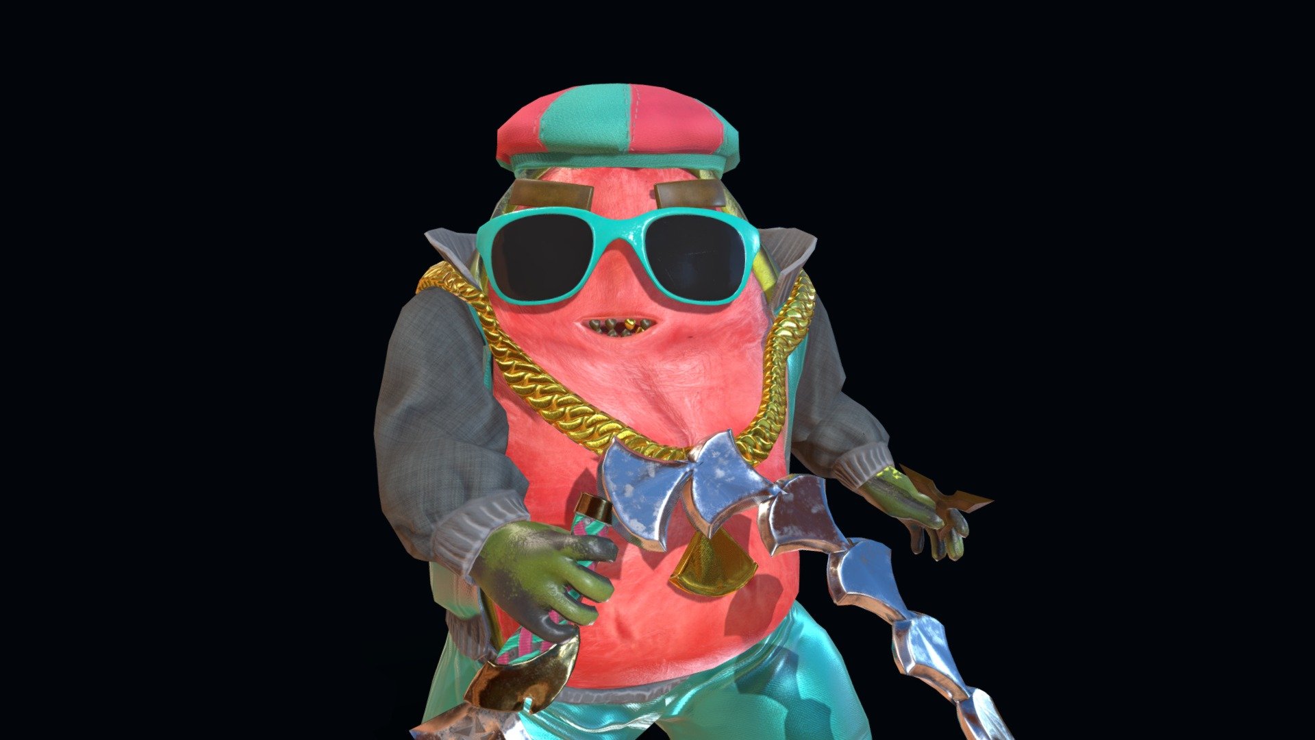 Watermelon Humanization - 3D model by Kurkuezhik (@12345sa945) [728bb91 ...