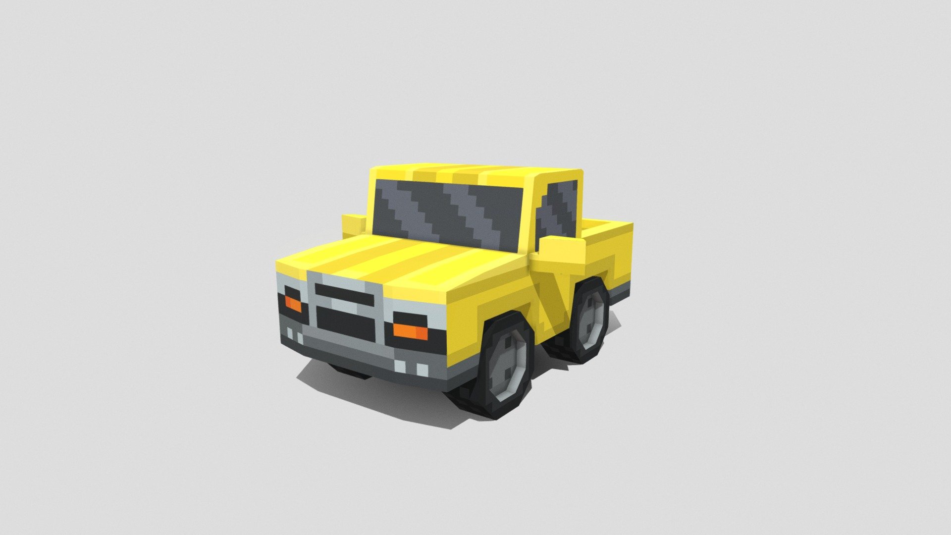 Yellow Car - Download Free 3D model by Valtury (@iValtury) [728d279 ...