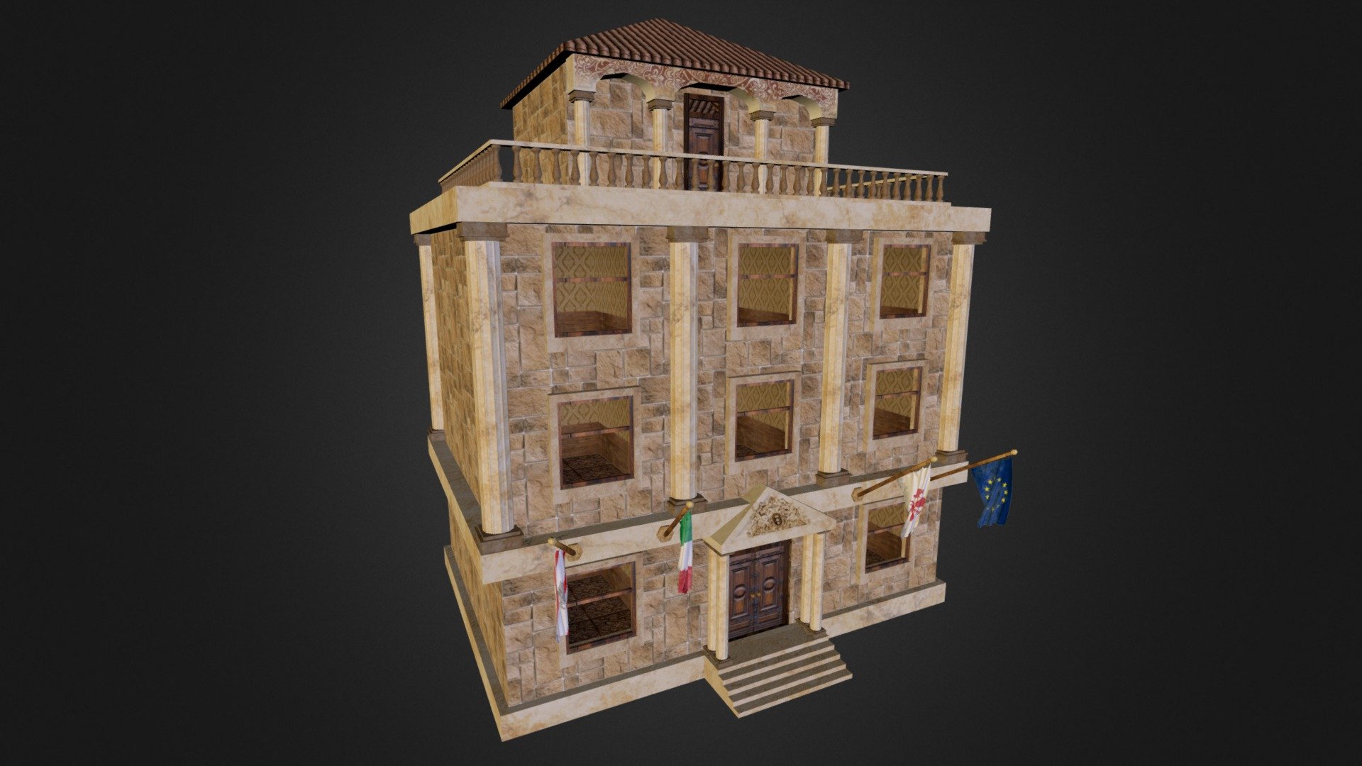 Toscana government building - 3D model by jblasi [7290c99] - Sketchfab