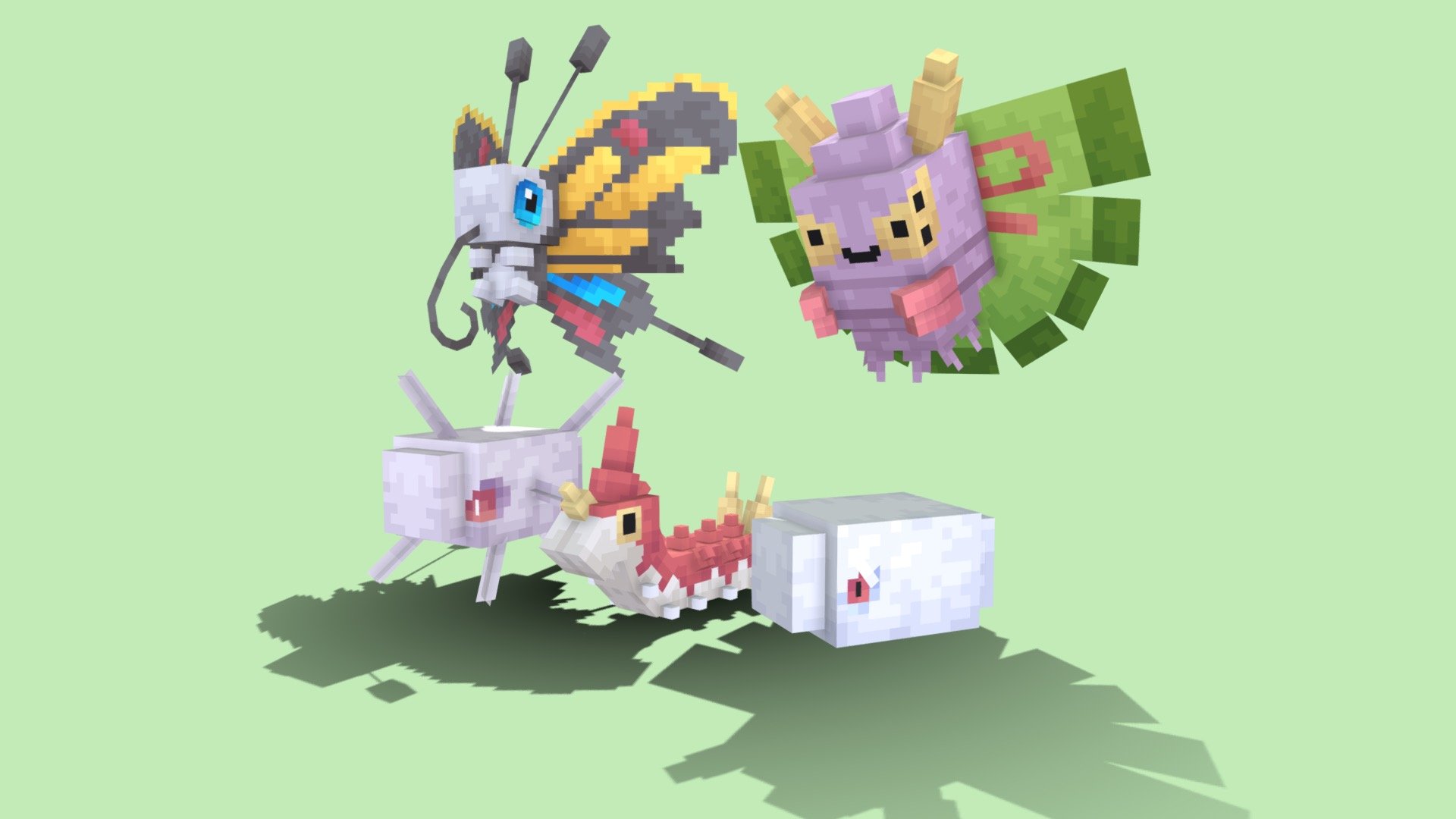Wurmple line Cobblemon Unofficial - 3D model by SidhwinArts [729545b ...
