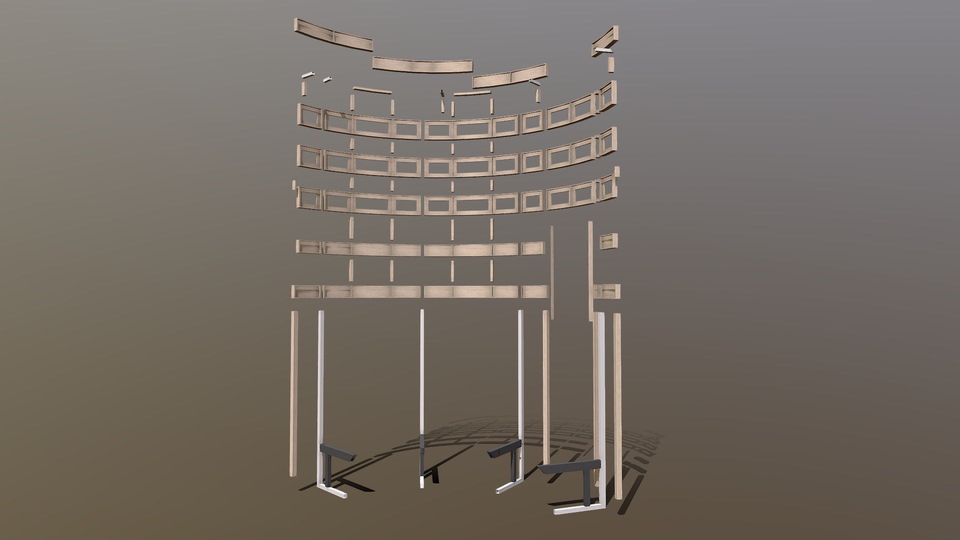 CNC Timber & Metal Frame Exploded - 3D model by Concepts [7295f1c ...