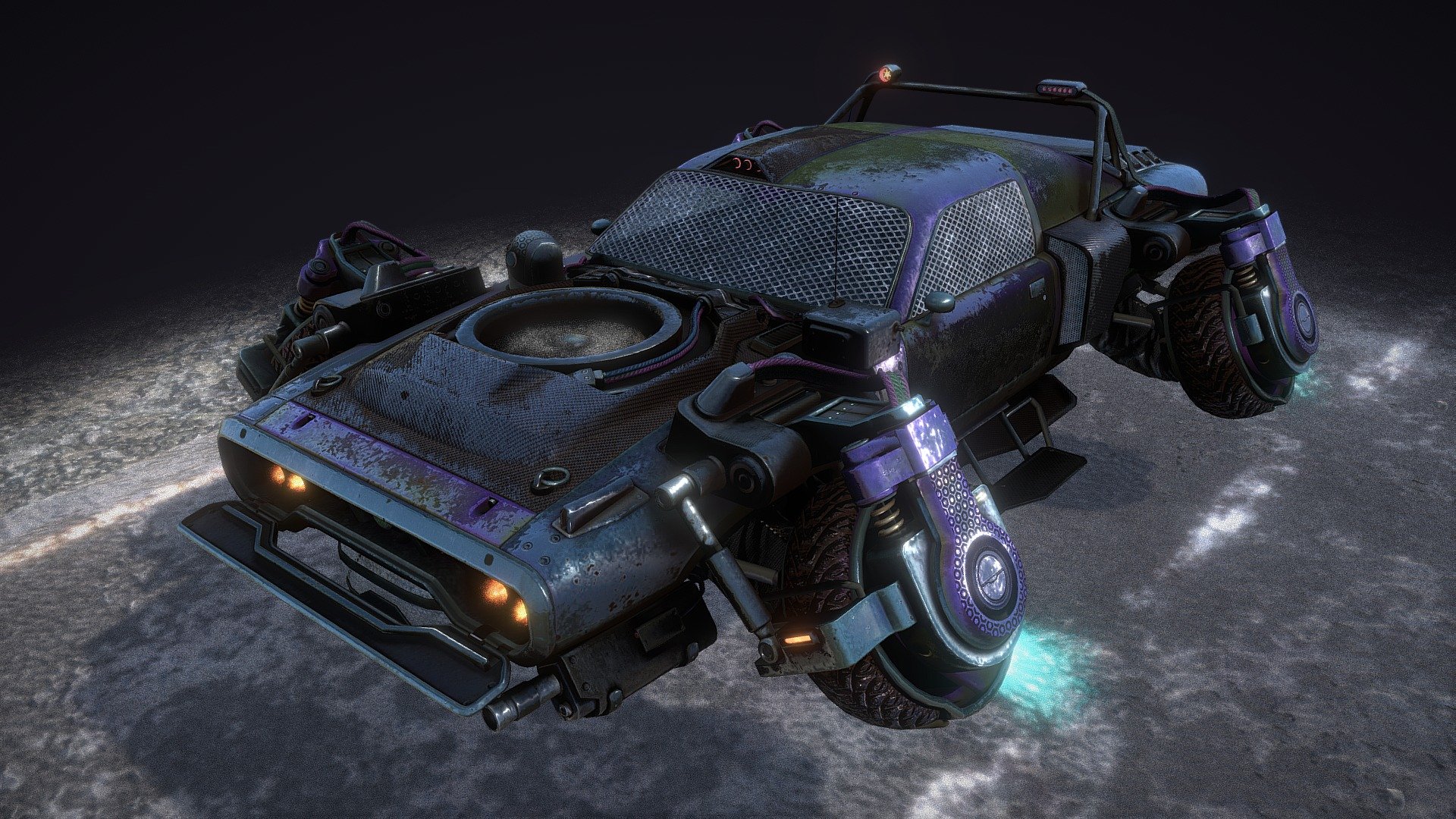 Muscle car cyber hovercraft concept - 3D model by CTRL_SHIFT [72963d2 ...