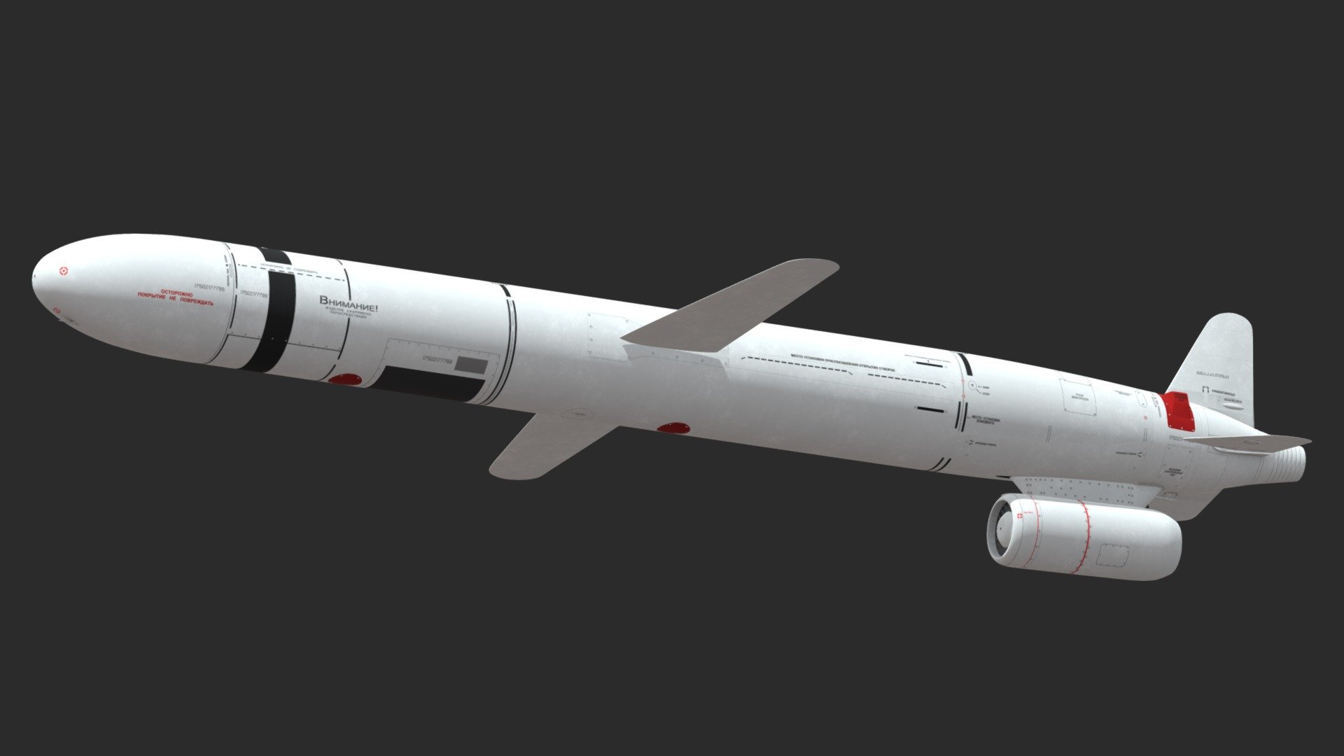Kh-55 in Flight V.2 Rev.1 (OBJ Optimized) - 3D model by Jeyhun1985 ...
