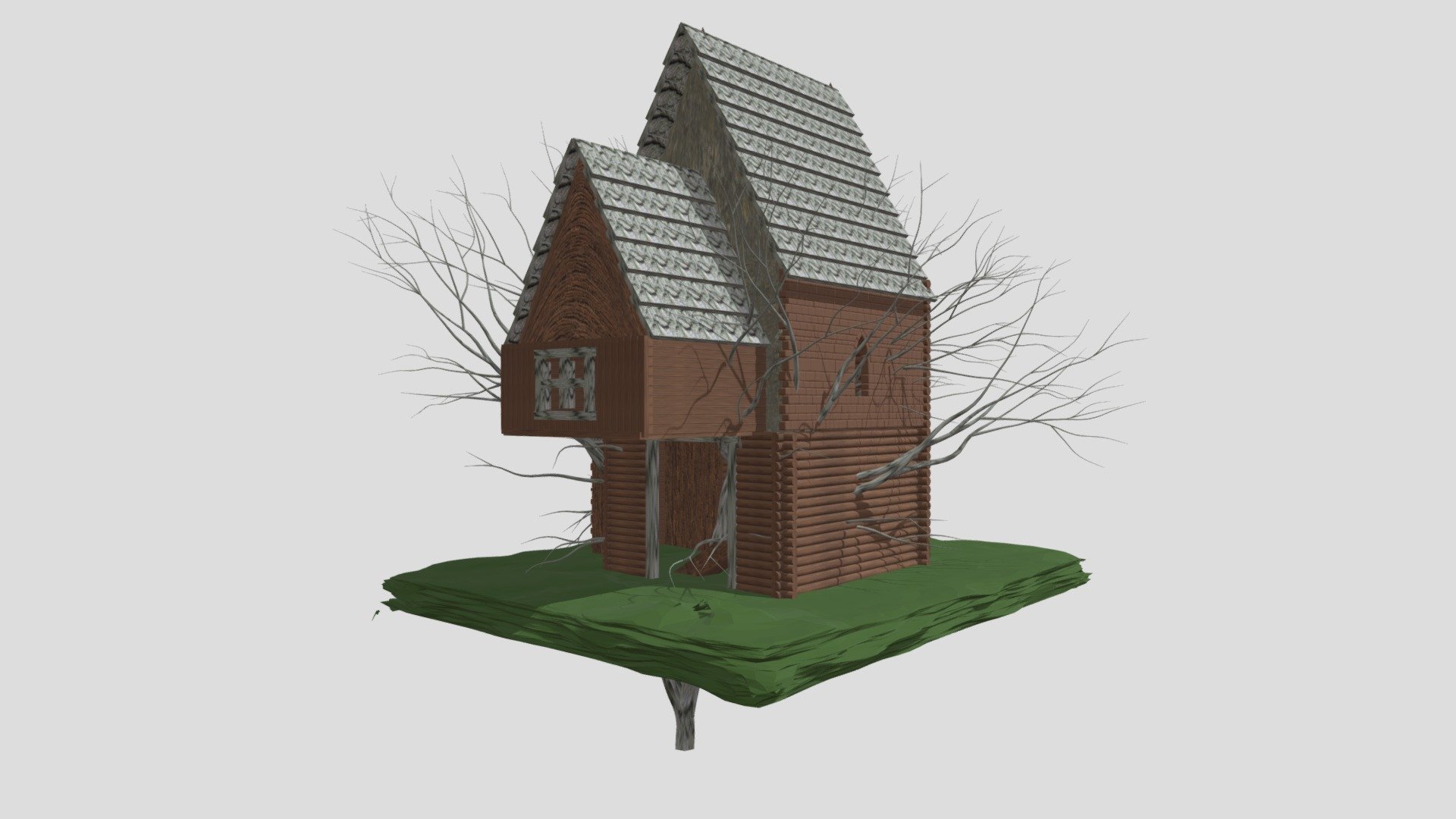 Horror House 3D Model - Download Free 3D model by Suvankar Mahato ...