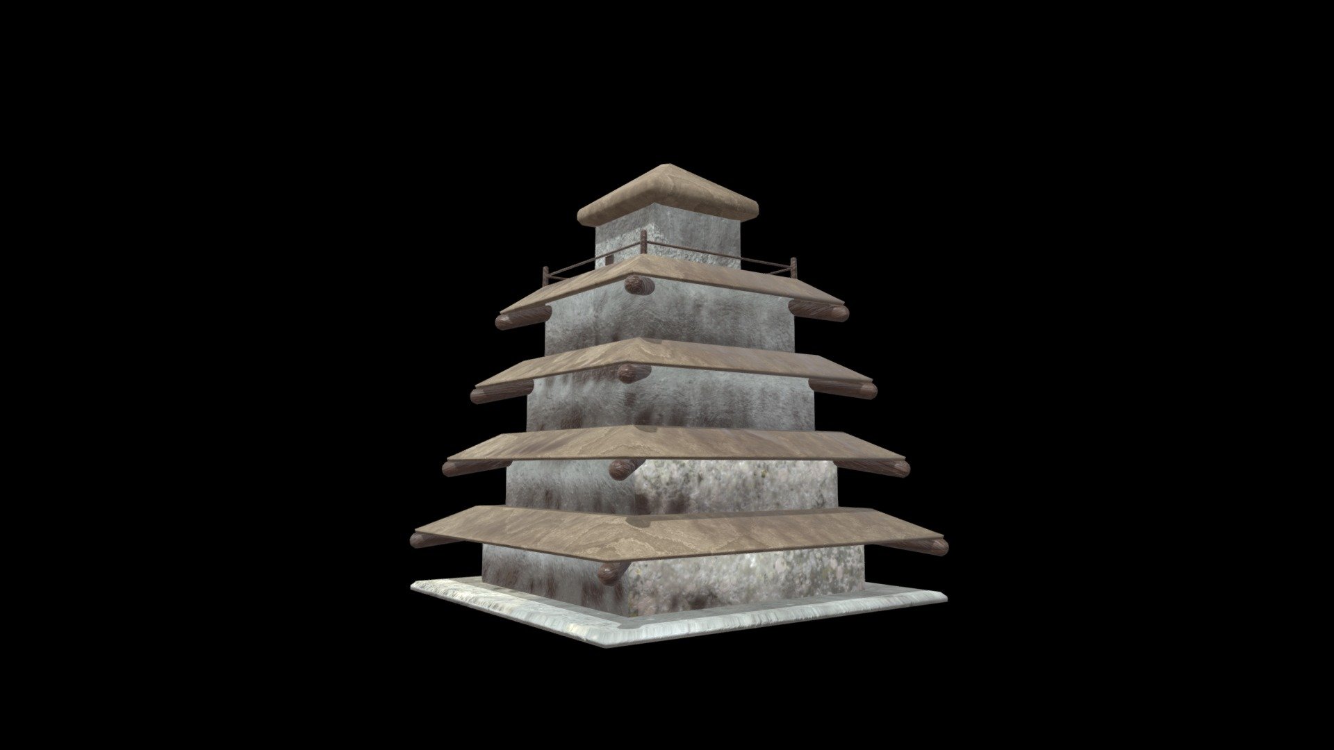 Pagoda - 3D model by cya007 [72a1a74] - Sketchfab