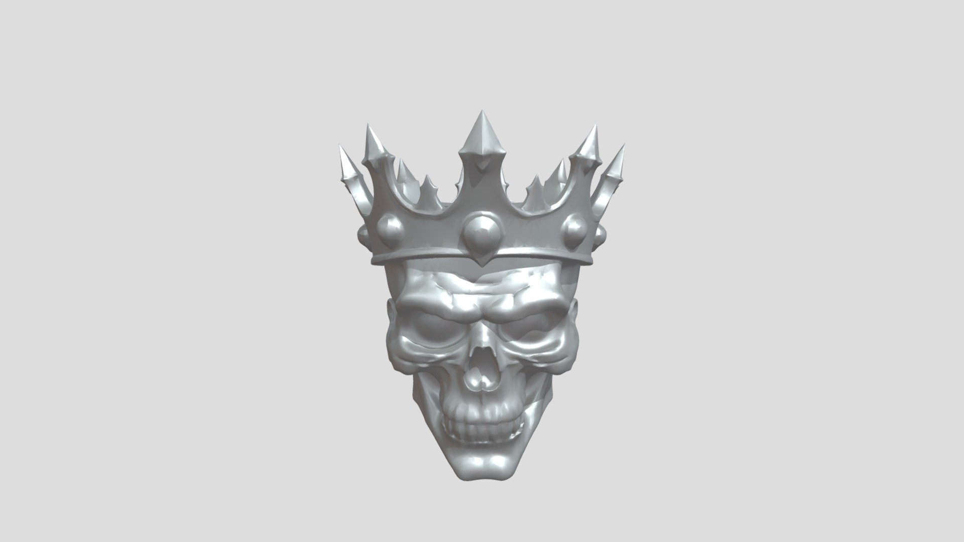 glowing-eyed skeleton wearing a jeweled crown - 3D model by chucky2491 ...