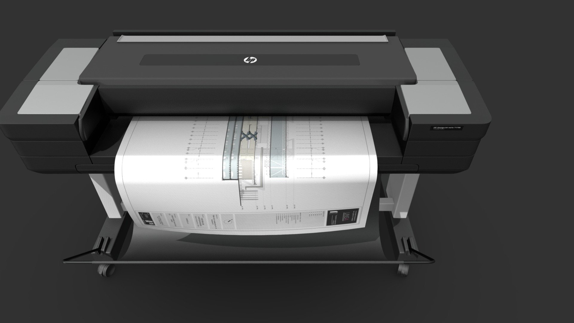 Plotter HP - 3D model by DBejarq [72a6b9c] - Sketchfab