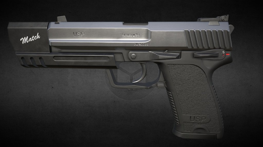 USP Match - 3D model by xsnak3rs [72a807d] - Sketchfab