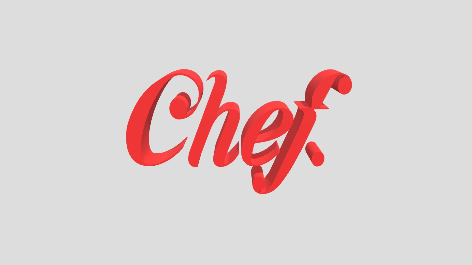 TEXT chef - Download Free 3D model by philippratap [72aac56] - Sketchfab