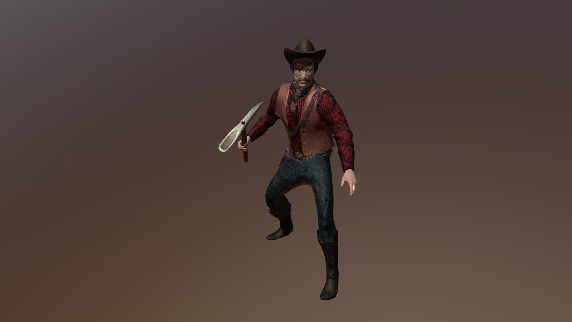 Western Cowboy - 3D model by Dark-Mystery-Designs [72add5a] - Sketchfab