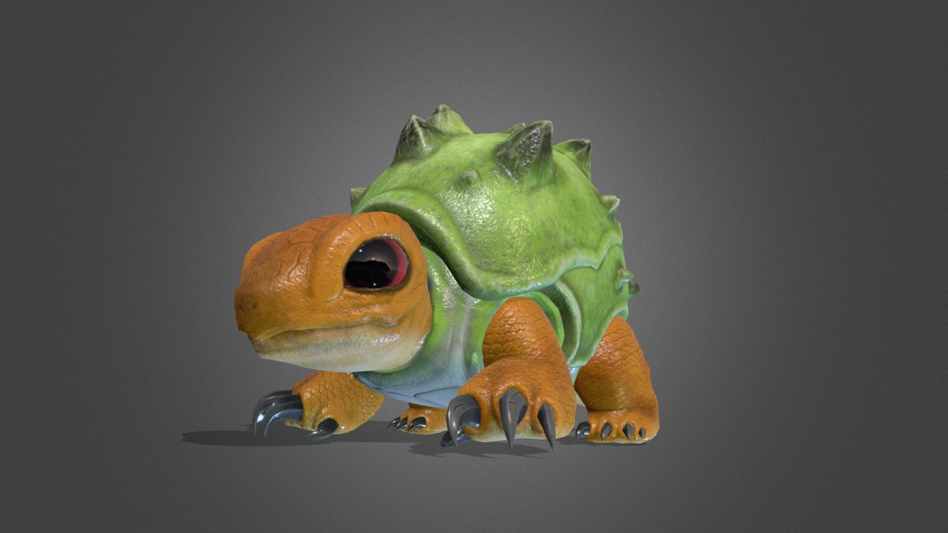 Baby turtle character - Download Free 3D model by Alex Jung ...