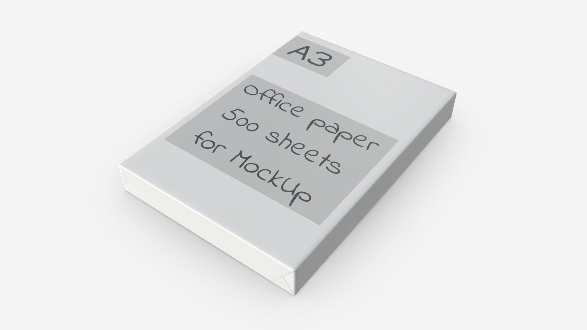 Office paper A3 500 sheets ream - Buy Royalty Free 3D model by HQ3DMOD ...