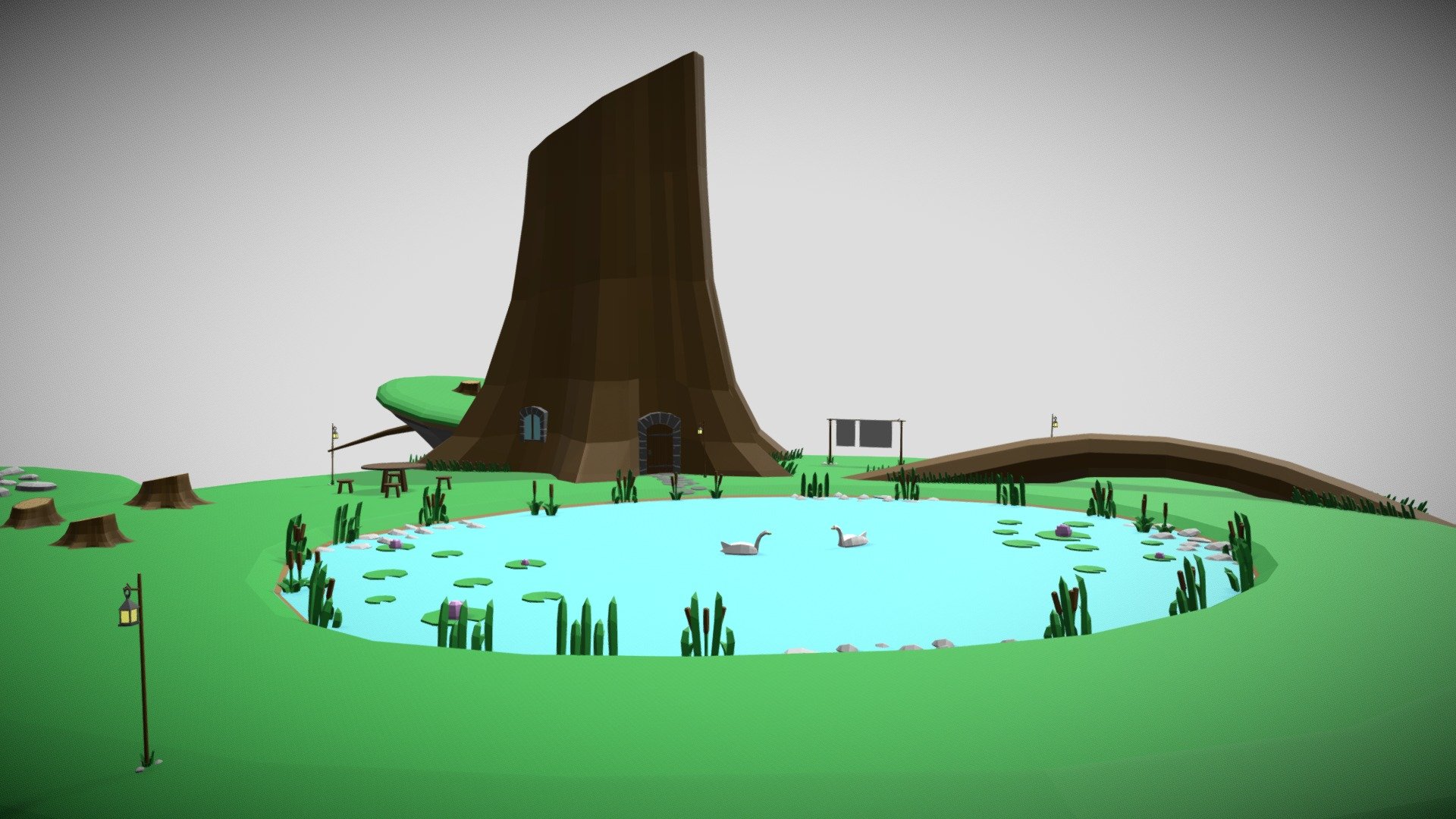Base of yggdrasil - Low Poly - 3D model by DeathRoe [72b8299] - Sketchfab