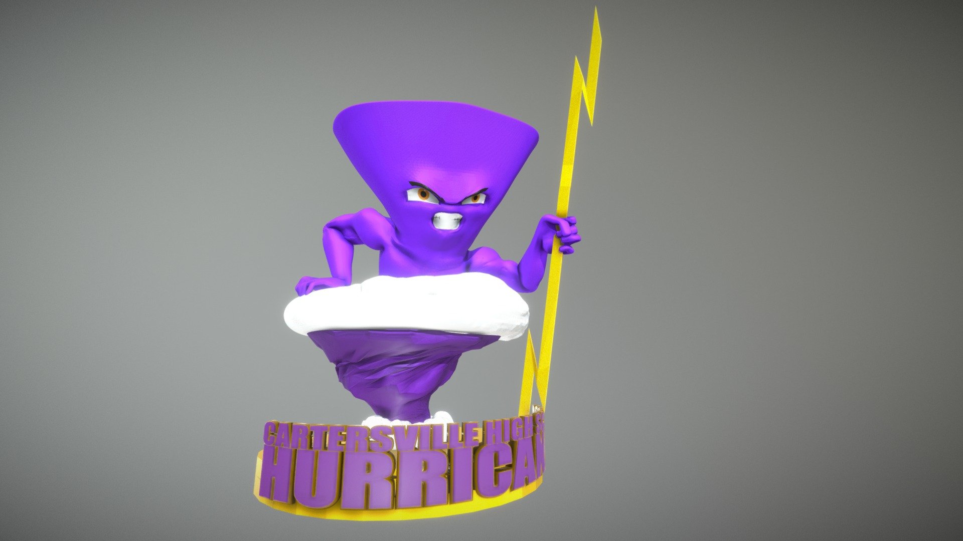 Cartersville Hurricane Maskot Statue - 3D model by rick2quick [72b93b0 ...