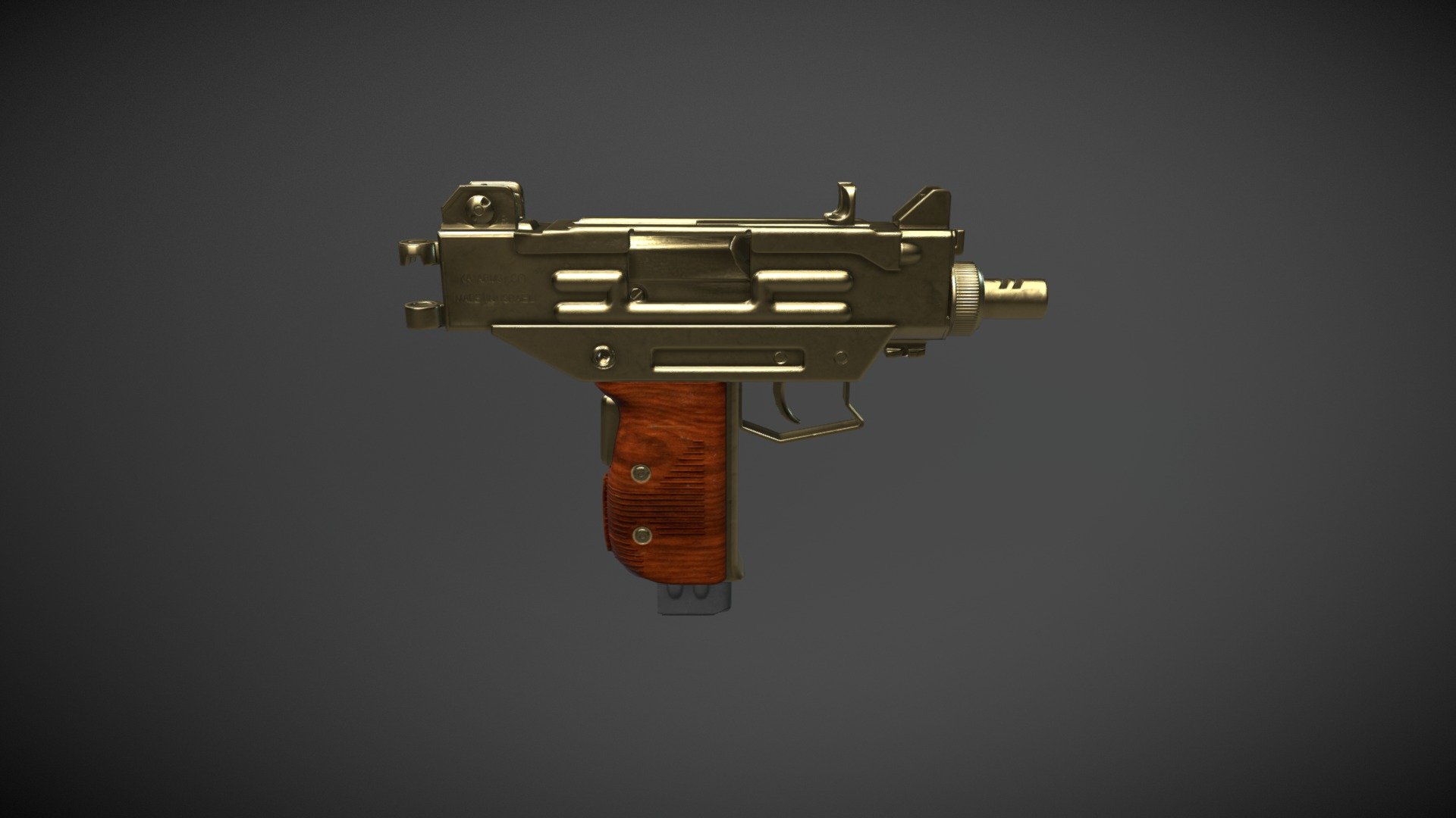 GOLD PLATE - MICRO UZI - 3D model by PUBGShowcase [72b94b4] - Sketchfab