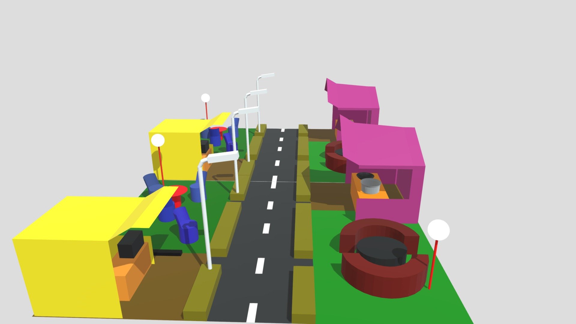 cartoonistic street - Download Free 3D model by Younis.Mahsud [72bd262 ...