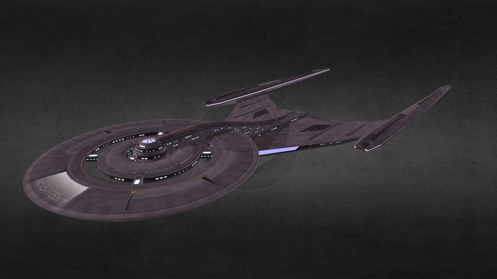 Custom Crossfield-class Starship (Discovery) - Buy Royalty Free 3D ...