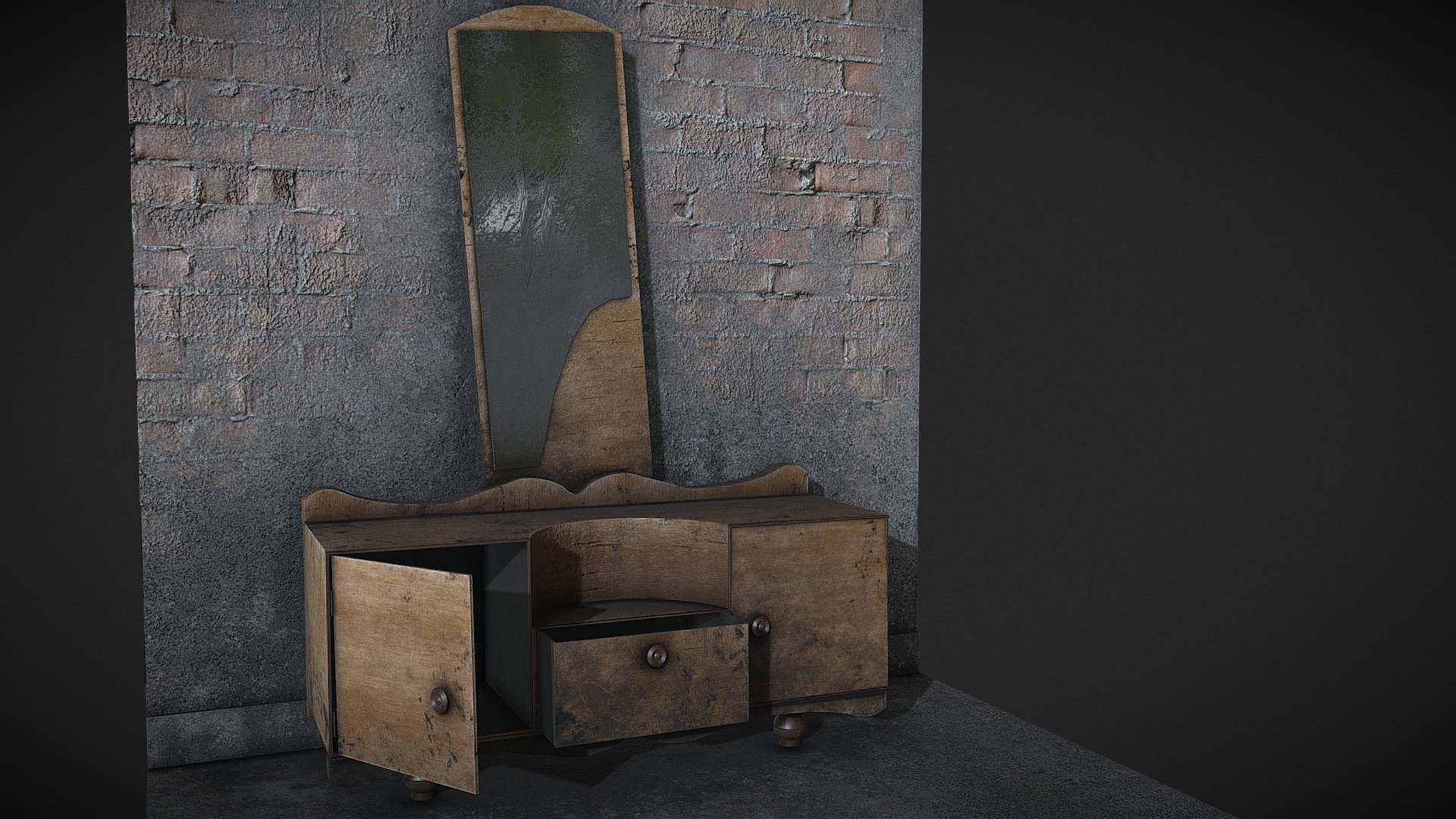 Dressing Table Buy Royalty Free 3d Model By Rajatnidaria [72c6440