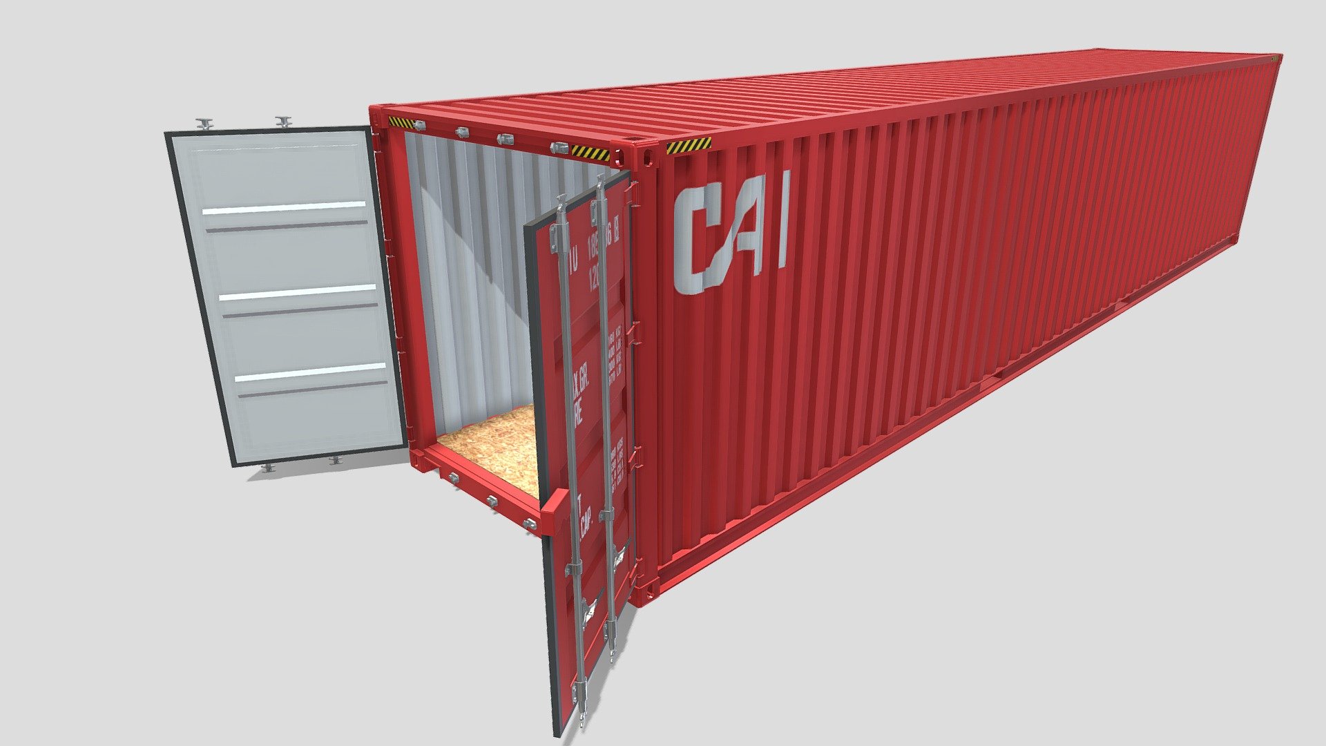 40ft Shipping Container CAI v2 - Buy Royalty Free 3D model by ...