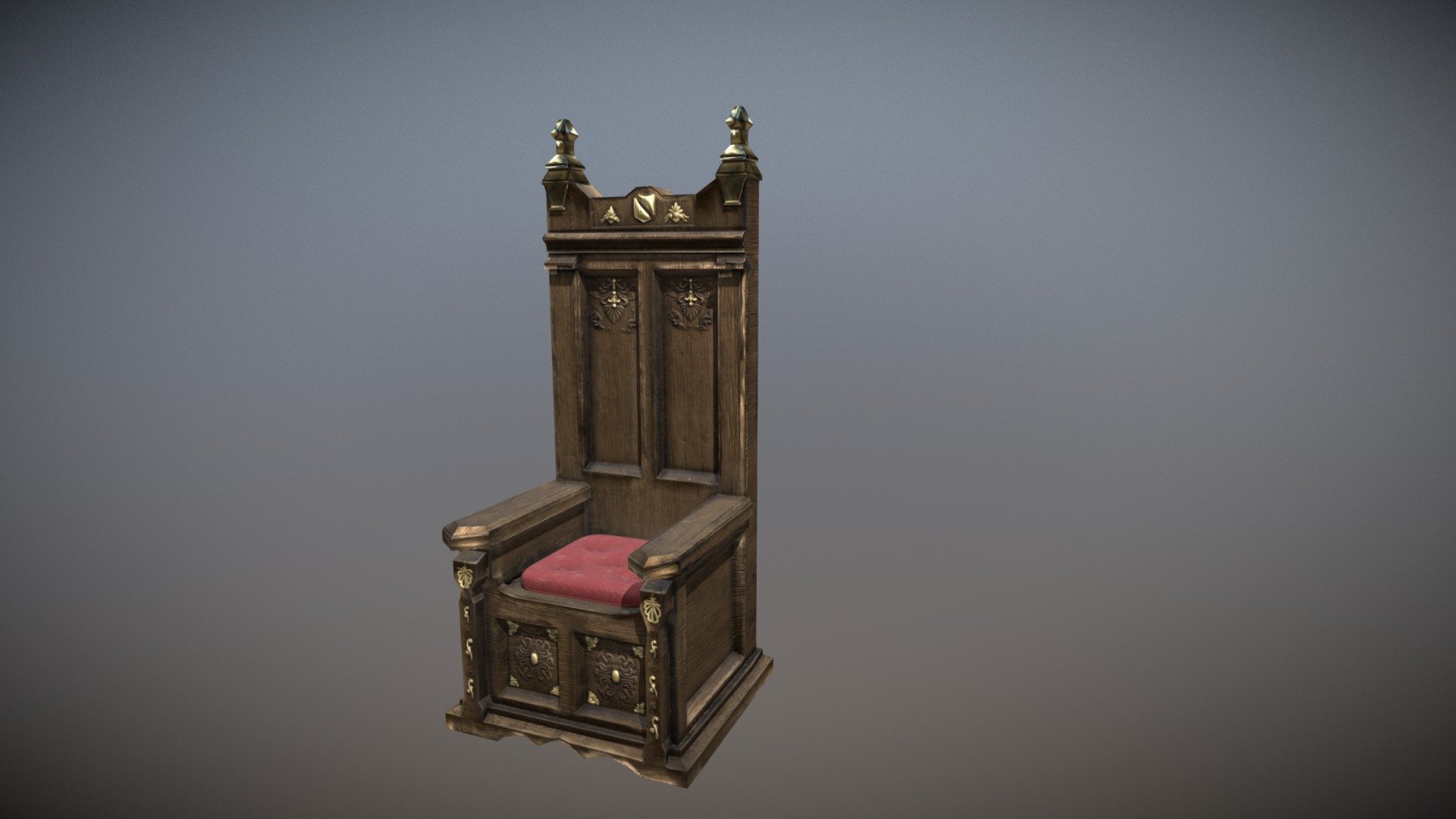 Throne Lowpoly - 3D model by zipamie [72ce2cd] - Sketchfab