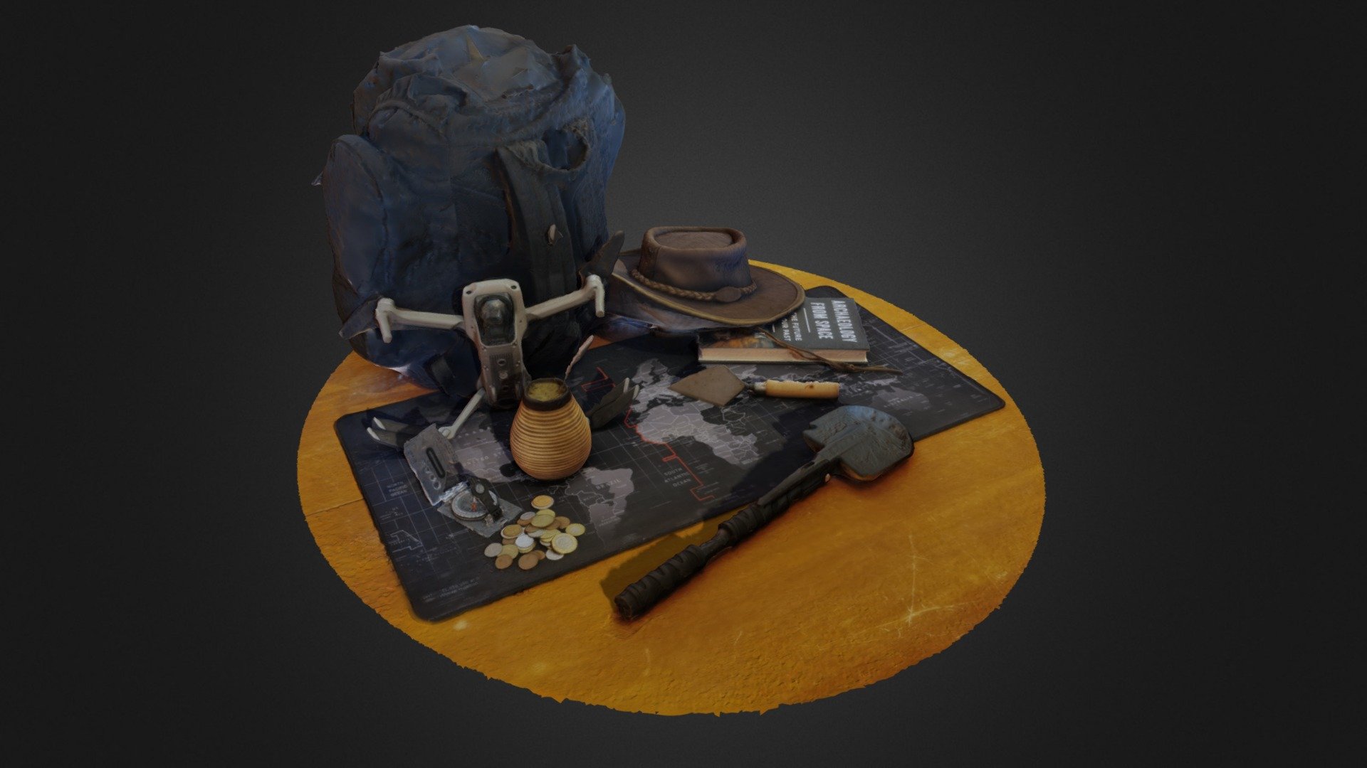 Archaeologist's adventure kit - 3D model by Menhir (@menhir.archaeology ...