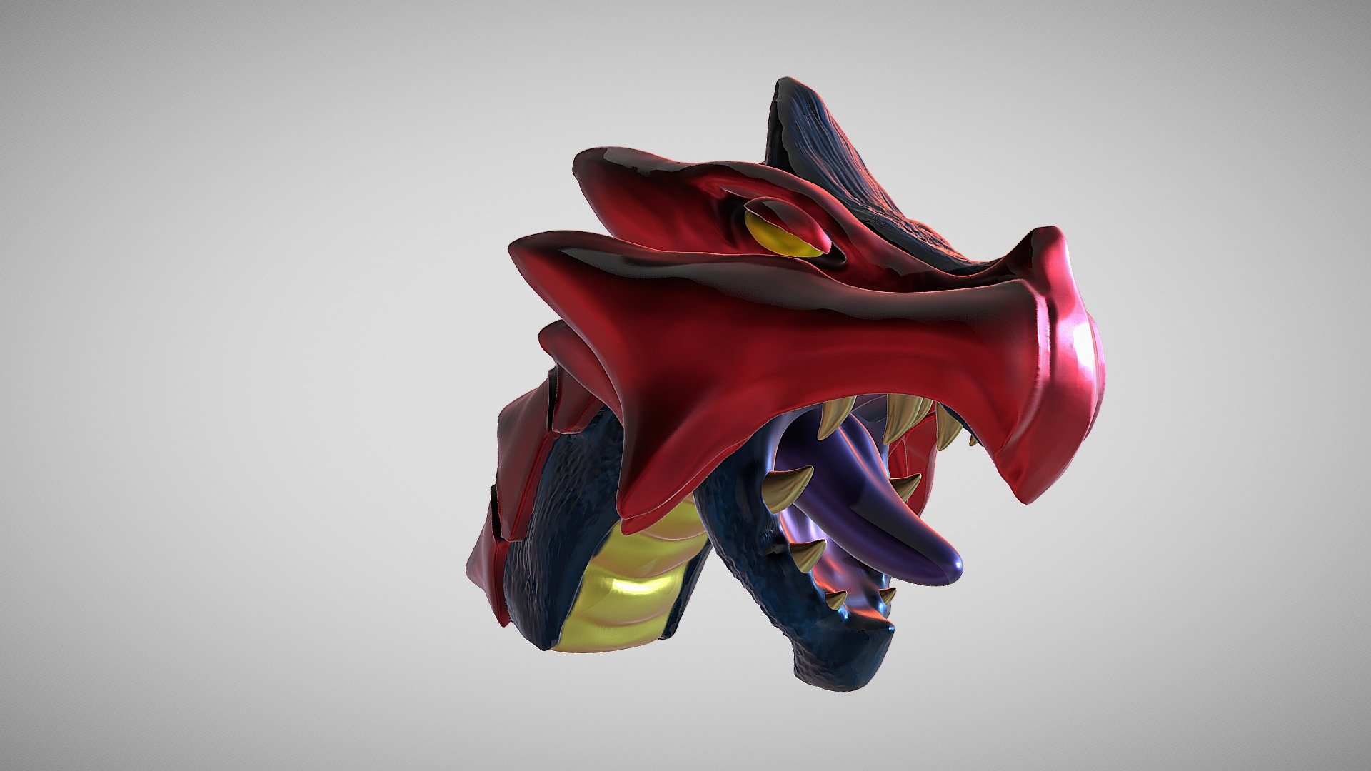 Bust of Dragon Head - Download Free 3D model by klnguyen [72d2504 ...