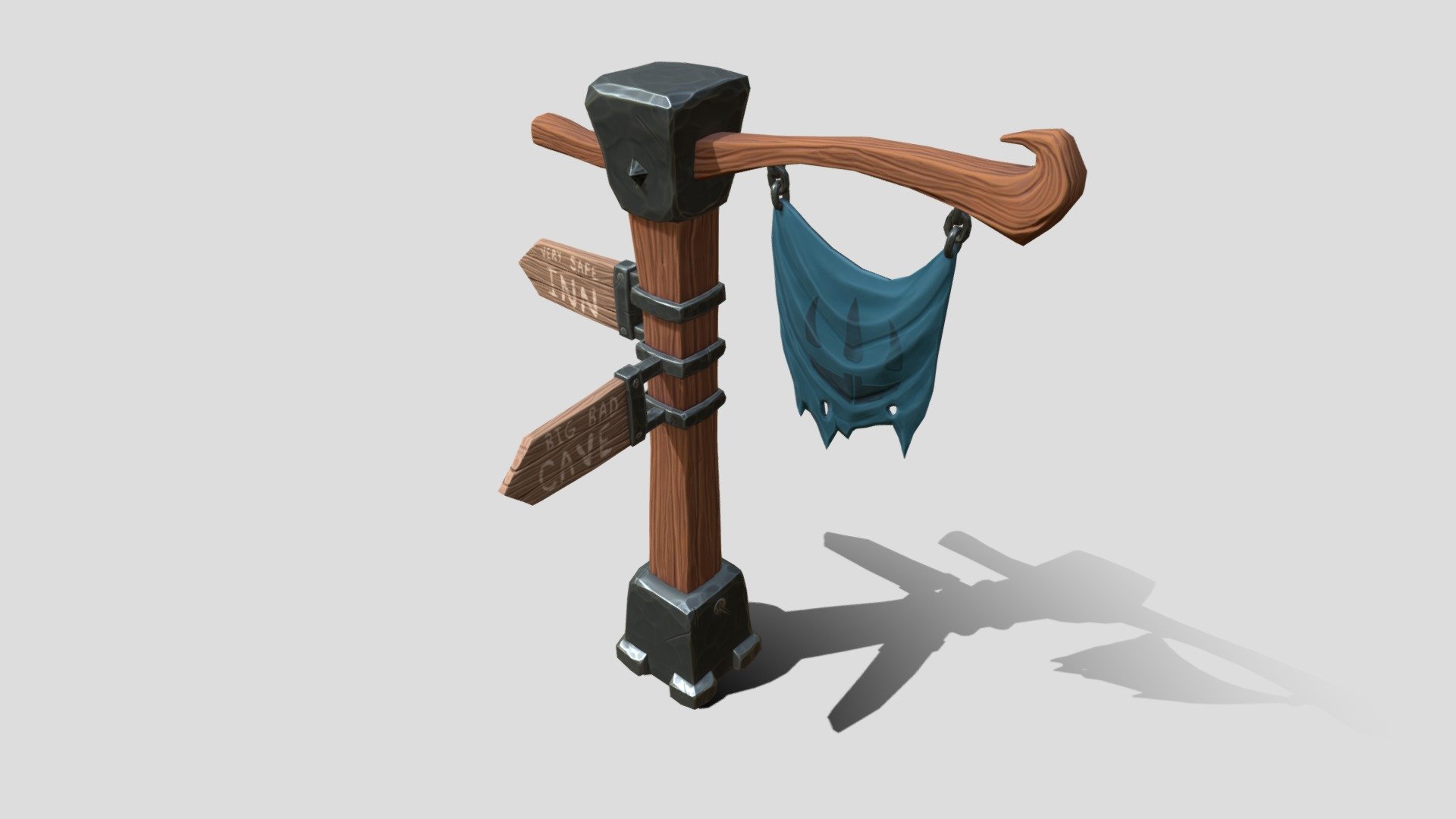 Fantasy Signpost (Stylised) - 3D model by thomasbrophy [72d30da ...