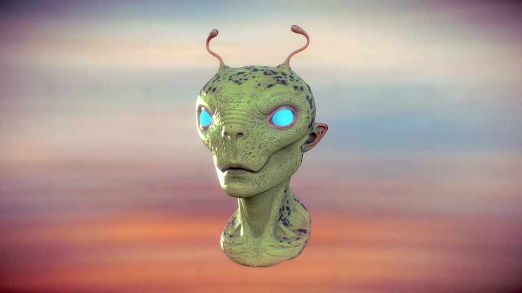 AlienHead - 3D model by Tristan Lock (@tristan3d) [72d33a4] - Sketchfab