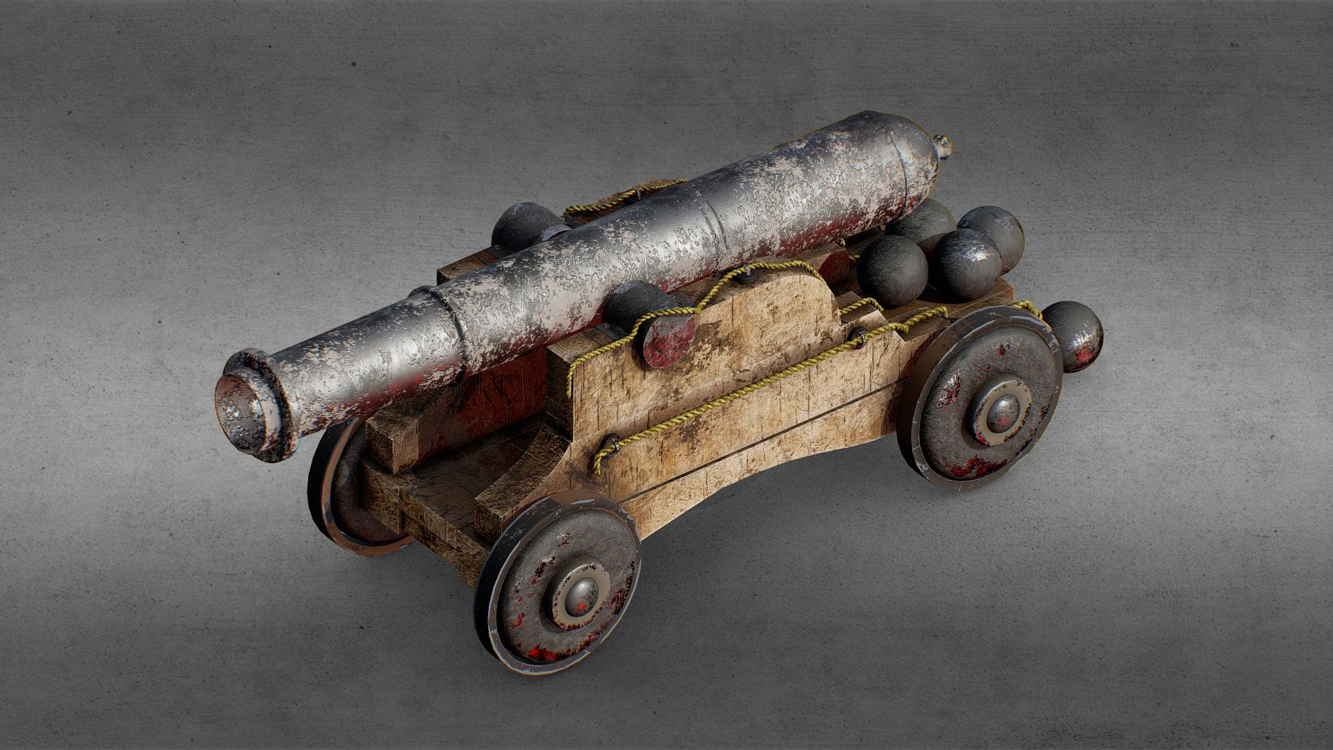 Cannon PBR - Buy Royalty Free 3D model by Kasit Studio (@kasit) [72d39ab] - Sketchfab Store