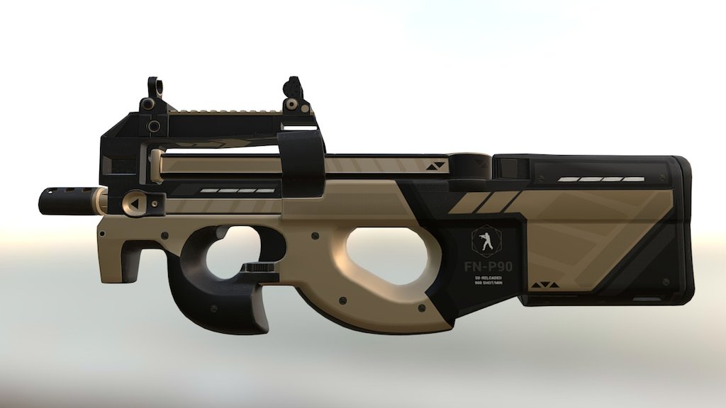 P90 | Desert-Strike - 3D model by nextgenz [72d3b5b] - Sketchfab