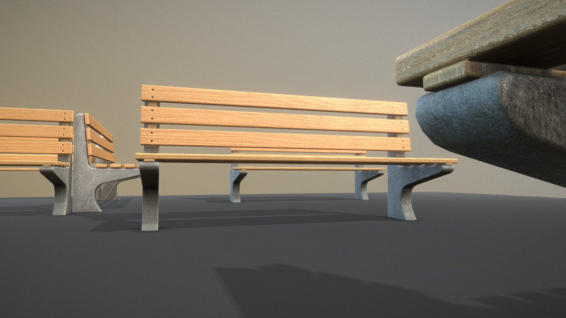 Bench [1] Remastered - Buy Royalty Free 3D model by VIS-All-3D (@VIS ...