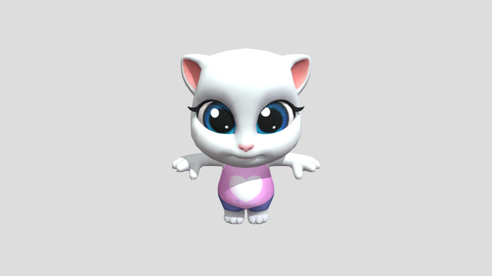 Talking Tom Wild Party Talking Angela - Download Free 3D model by ...