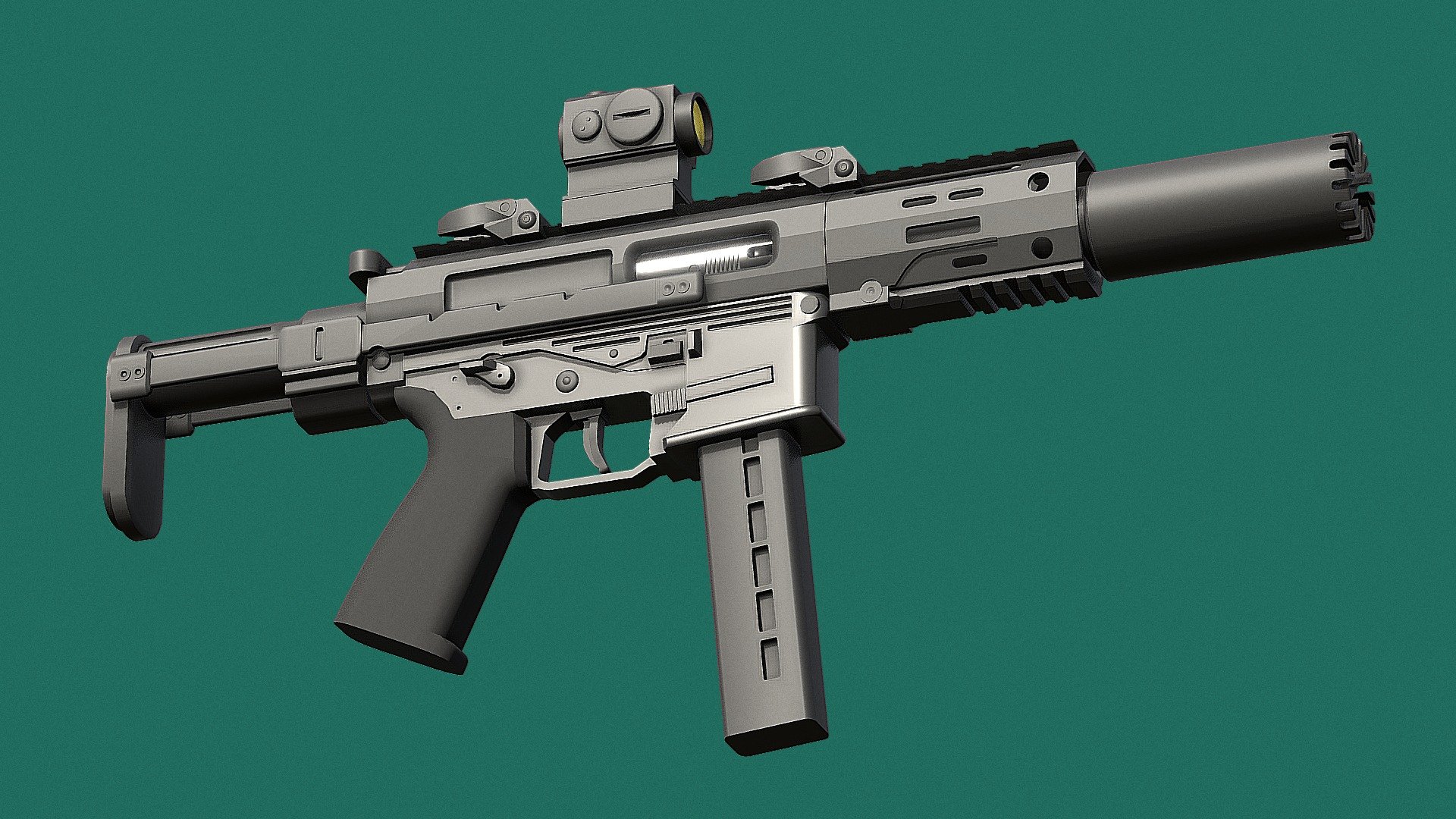 B&T SMG SD 9 mm. Luger - 3D model by momsboxtv [72d769e] - Sketchfab