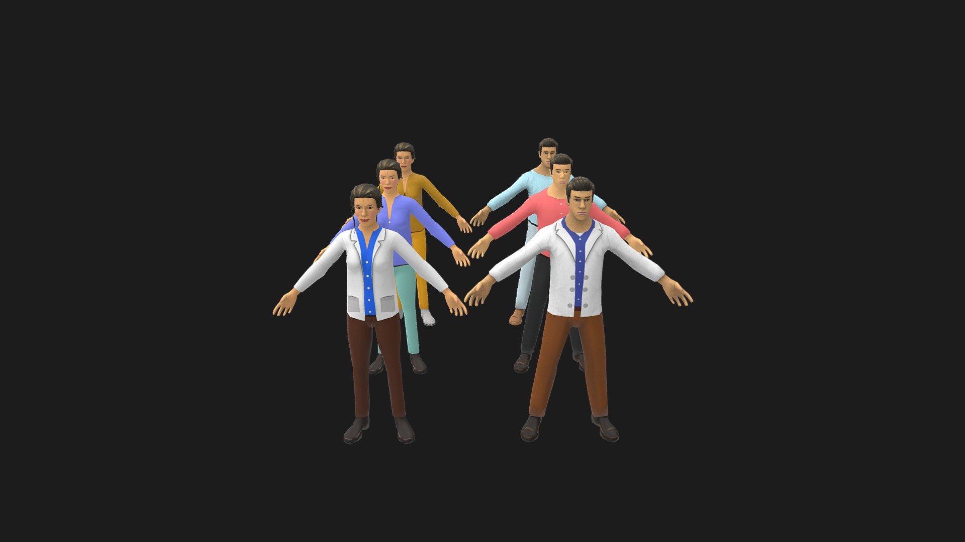 male and female characters - Buy Royalty Free 3D model by himanshu sood ...