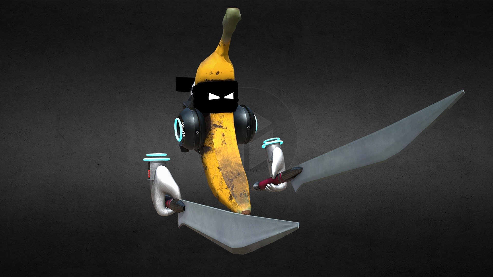 Banana Ninja - 3D model by lazae [72dcbdb] - Sketchfab