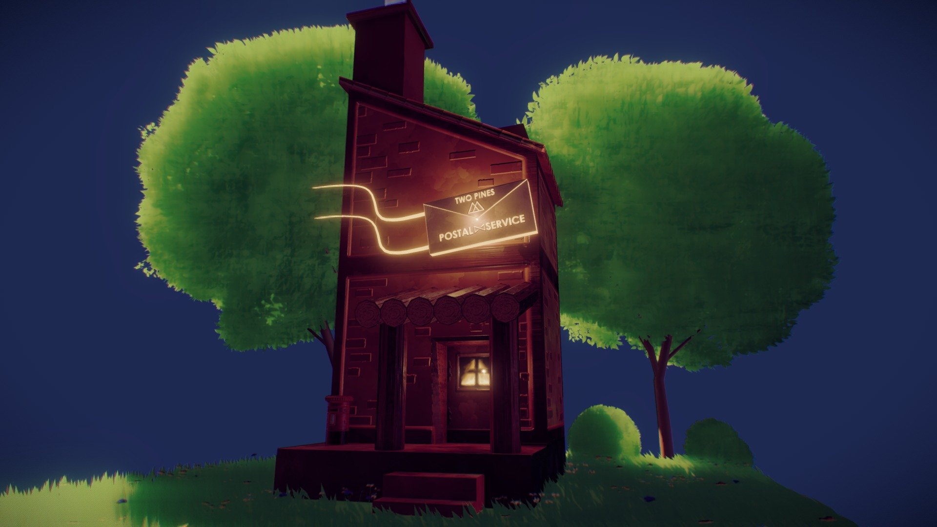 Stylized Postal Office Building - Download Free 3D model by NickJArt ...