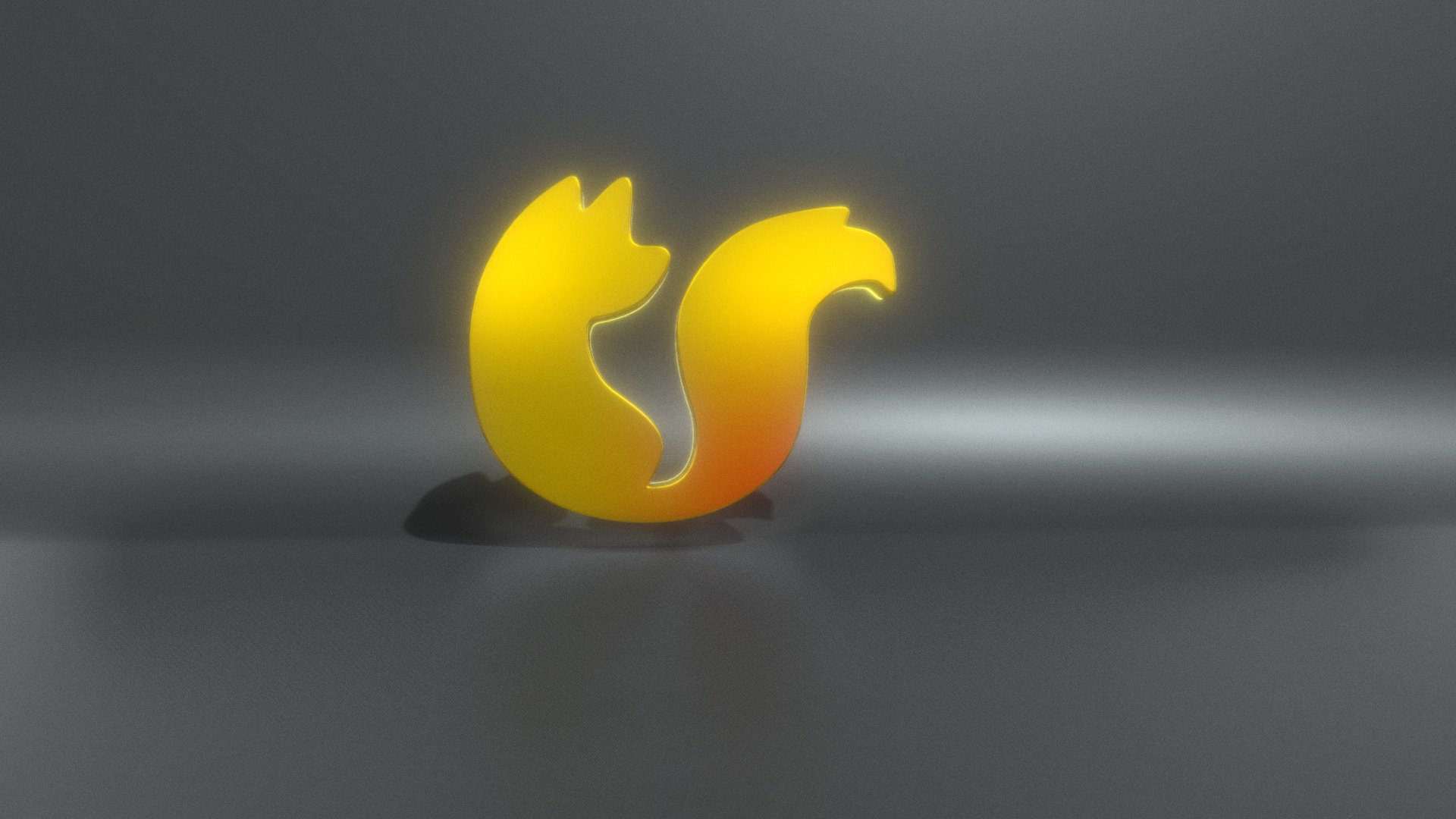 Logo Golden fox - 3D model by Carmesi0 [72e44f7] - Sketchfab