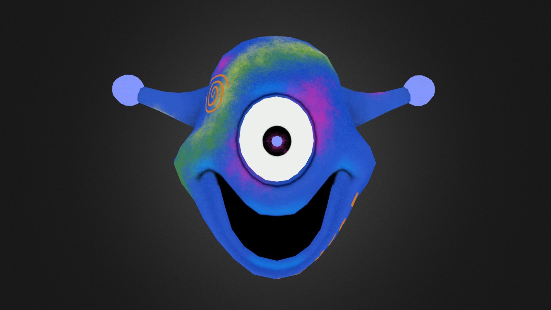 MOON MUSiC Blue Alien Head Coldplay (Mask) - Download Free 3D model by ...
