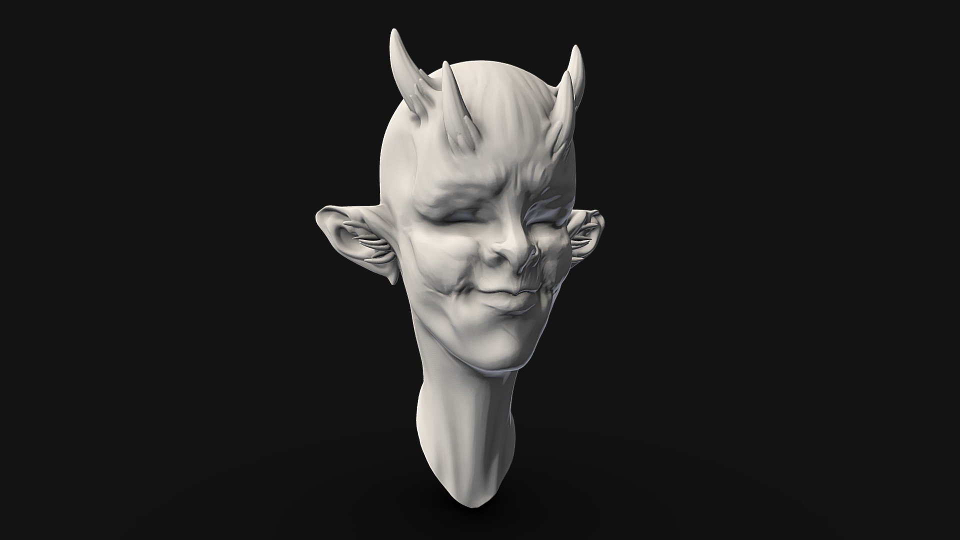 Demon/Imp Head Sketch - Buy Royalty Free 3D model by Alexandria Maharaj ...
