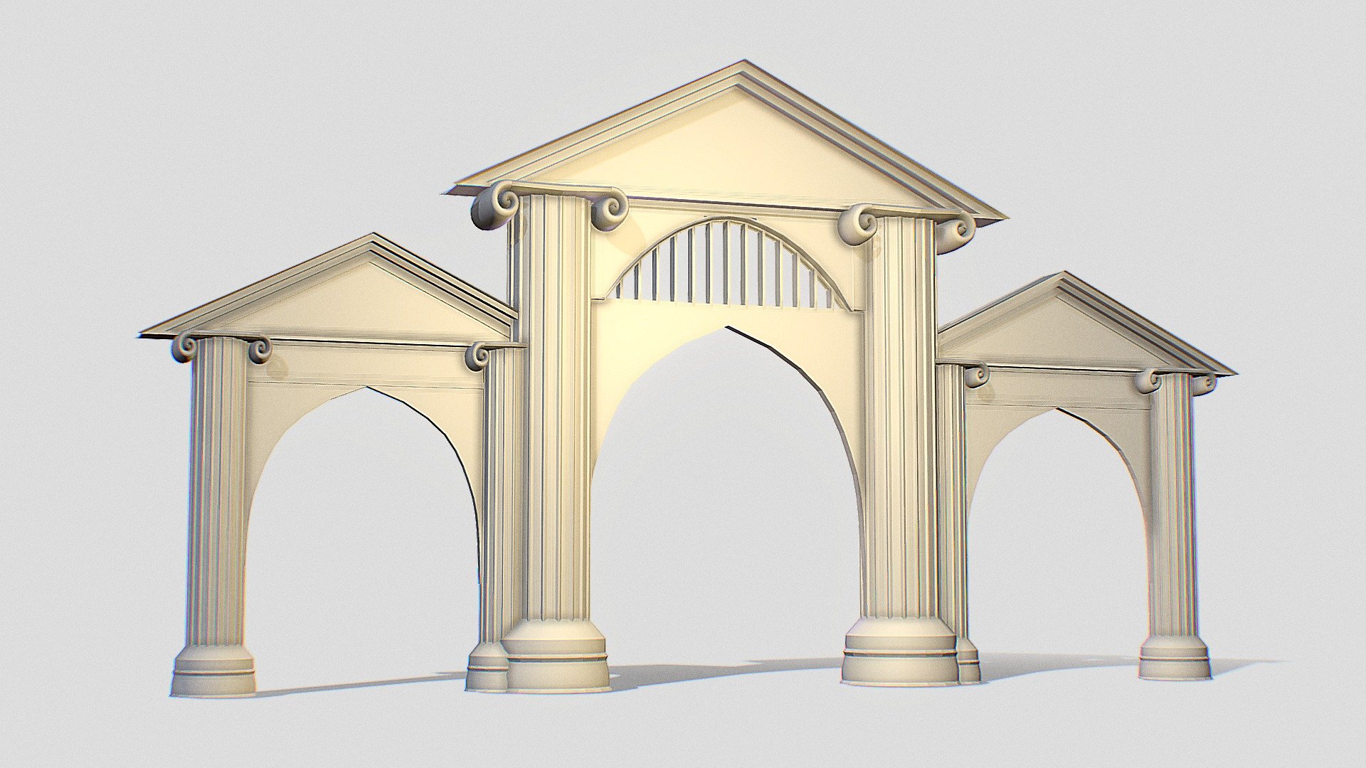 Ancient citygate - Download Free 3D model by kaasbroodje [72ec813 ...