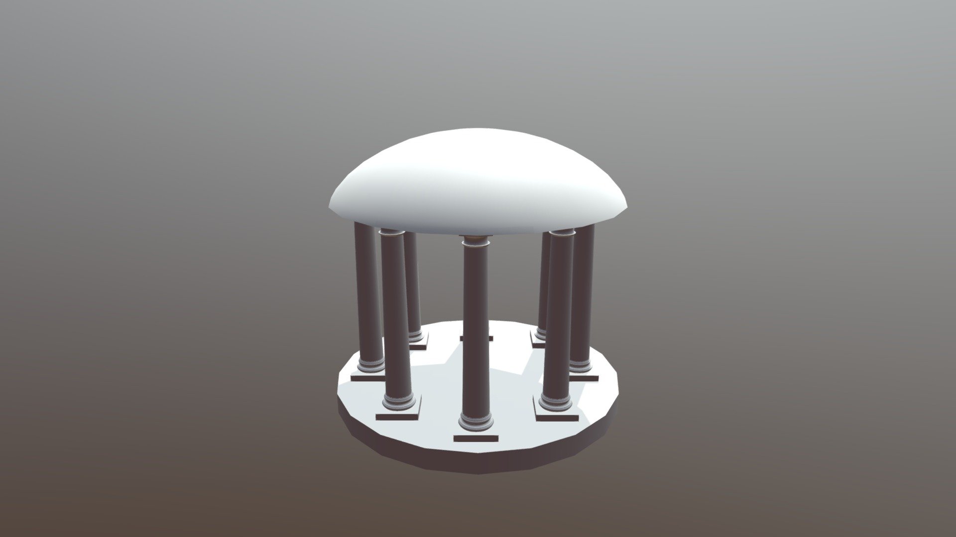 Small Building With Pillar - 3D model by magee9 [72f0461] - Sketchfab
