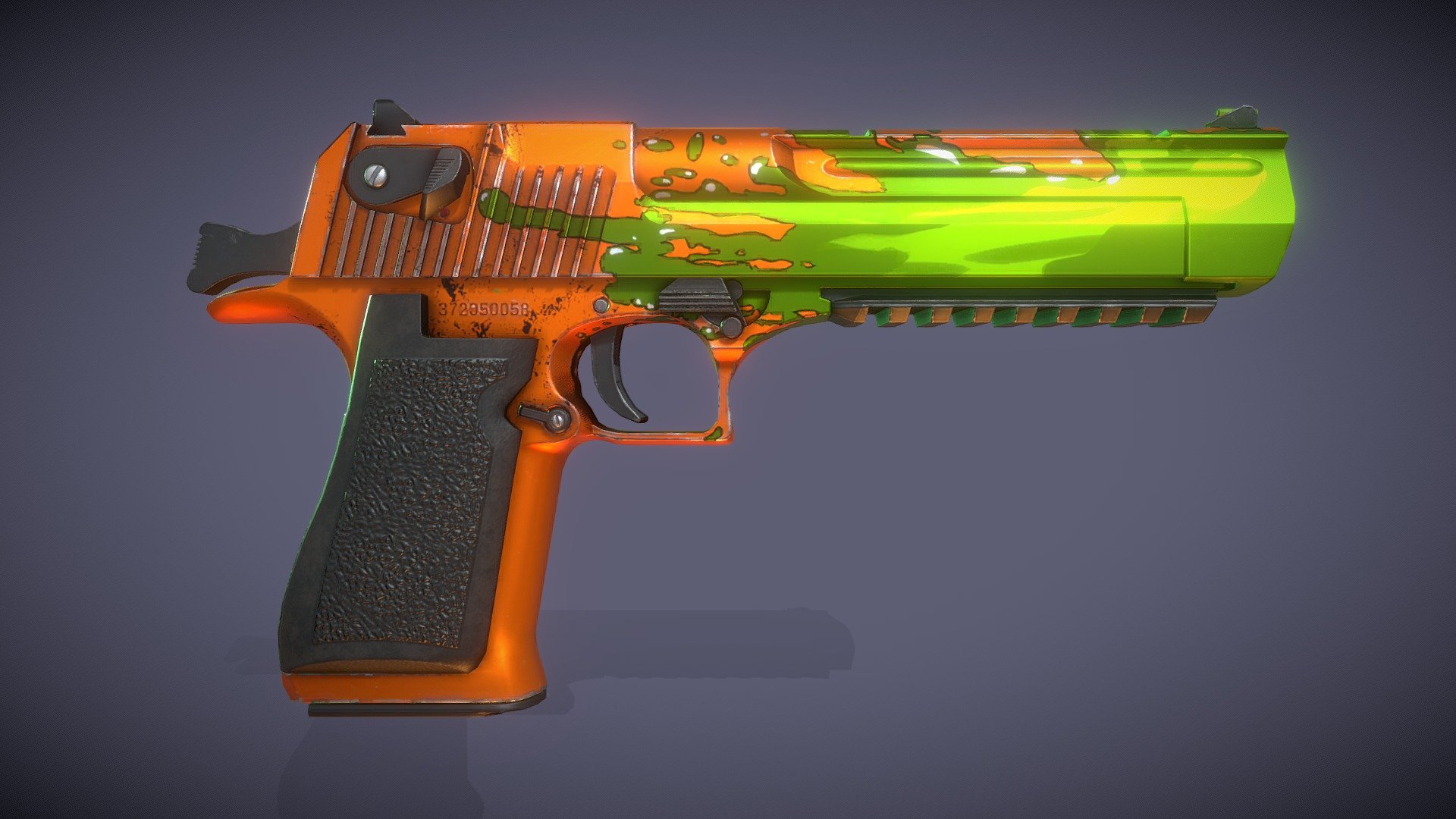 Powerful Pistol Biohazard Orange - Buy Royalty Free 3D model by Hitoshi ...