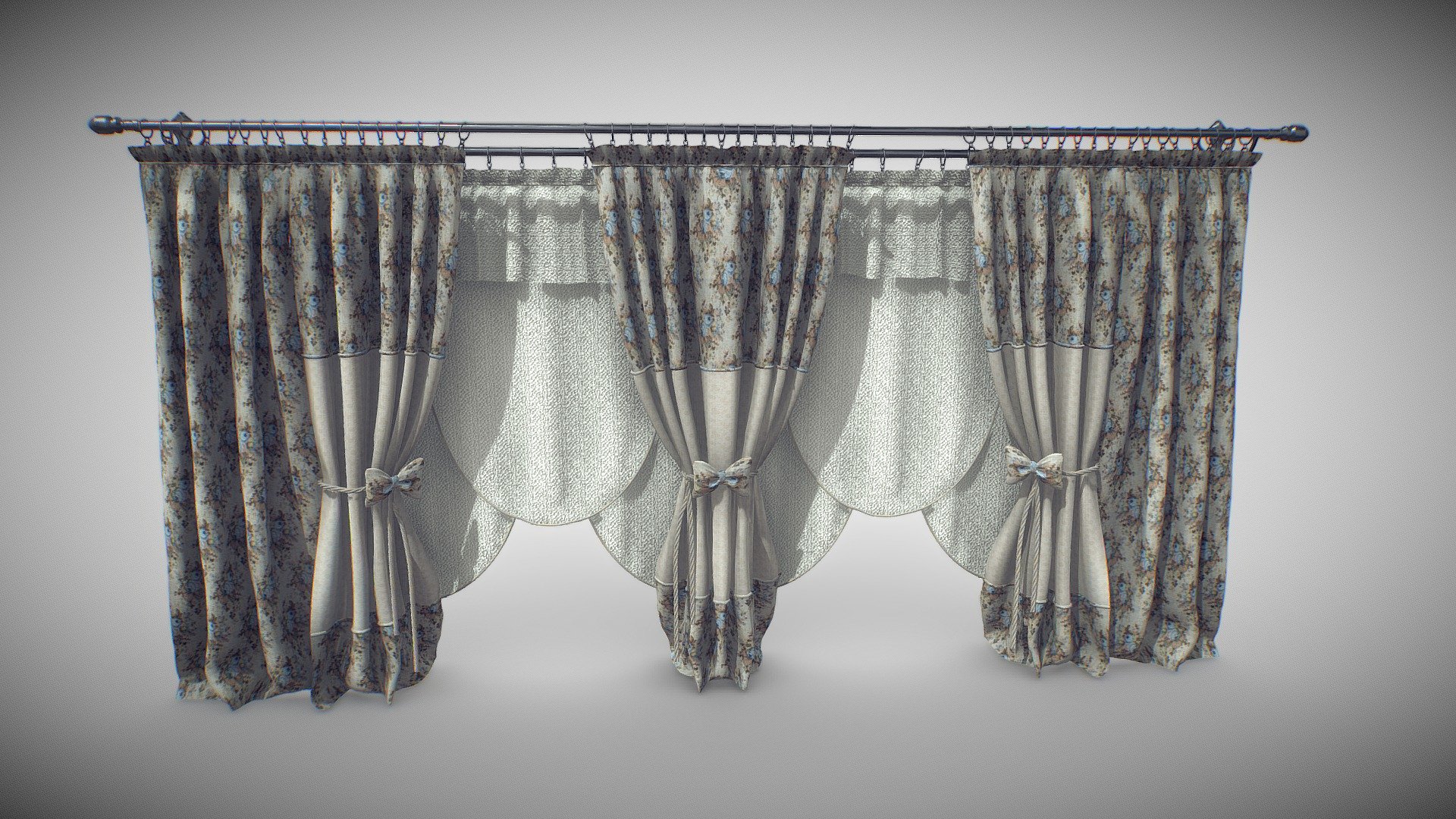 Curtains - 3D model by sylwiaklaudia789 [72f3350] - Sketchfab