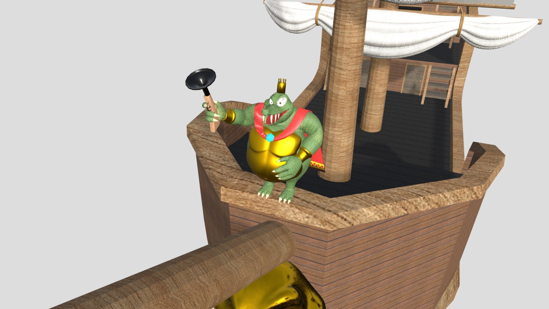 King K Rool on ship - Download Free 3D model by Zaco (@Zaco.) [72f6062 ...