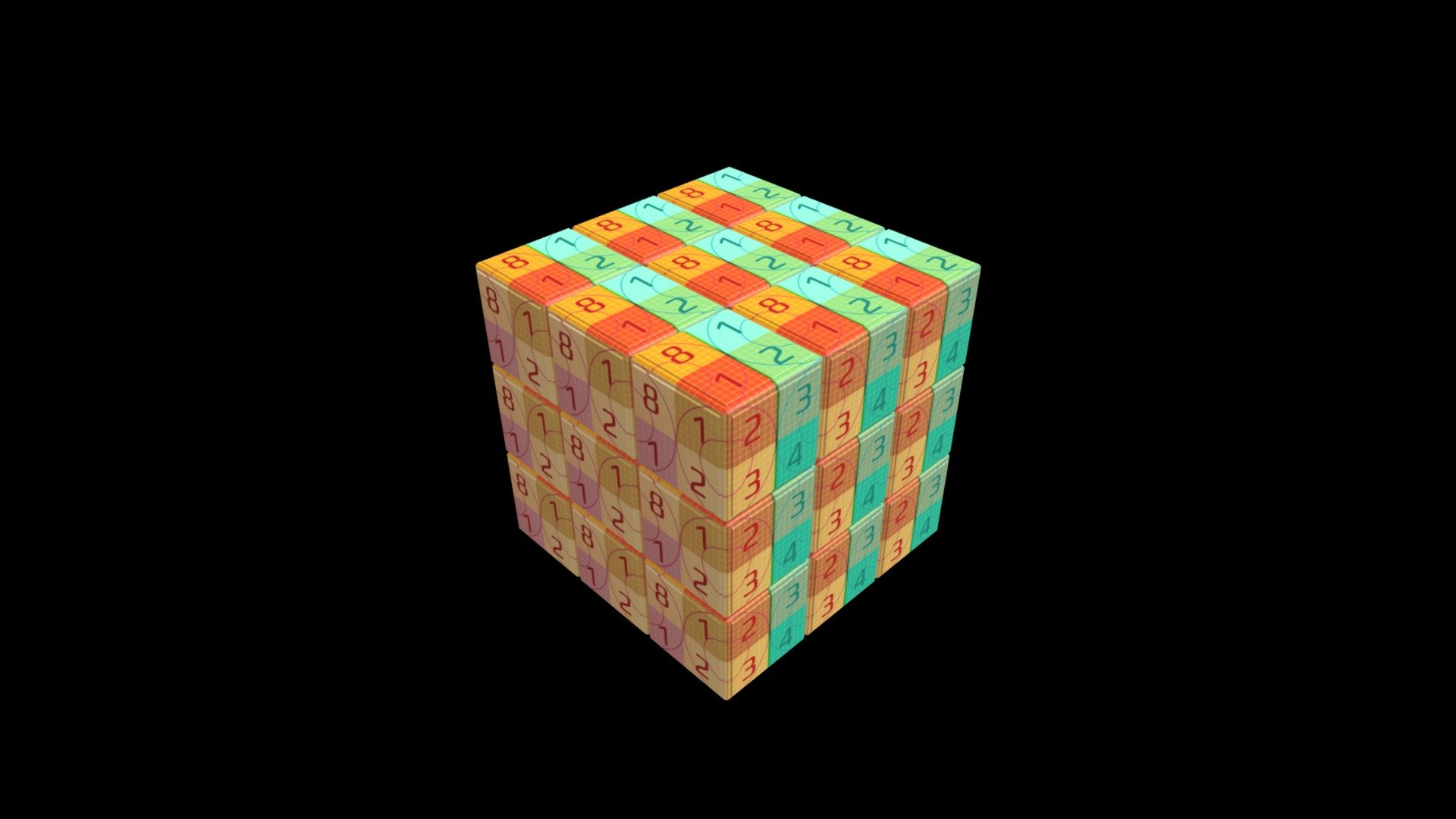 MitchellJ_UV_SimpleObjects_Rubiks Cube - Download Free 3D model by ...