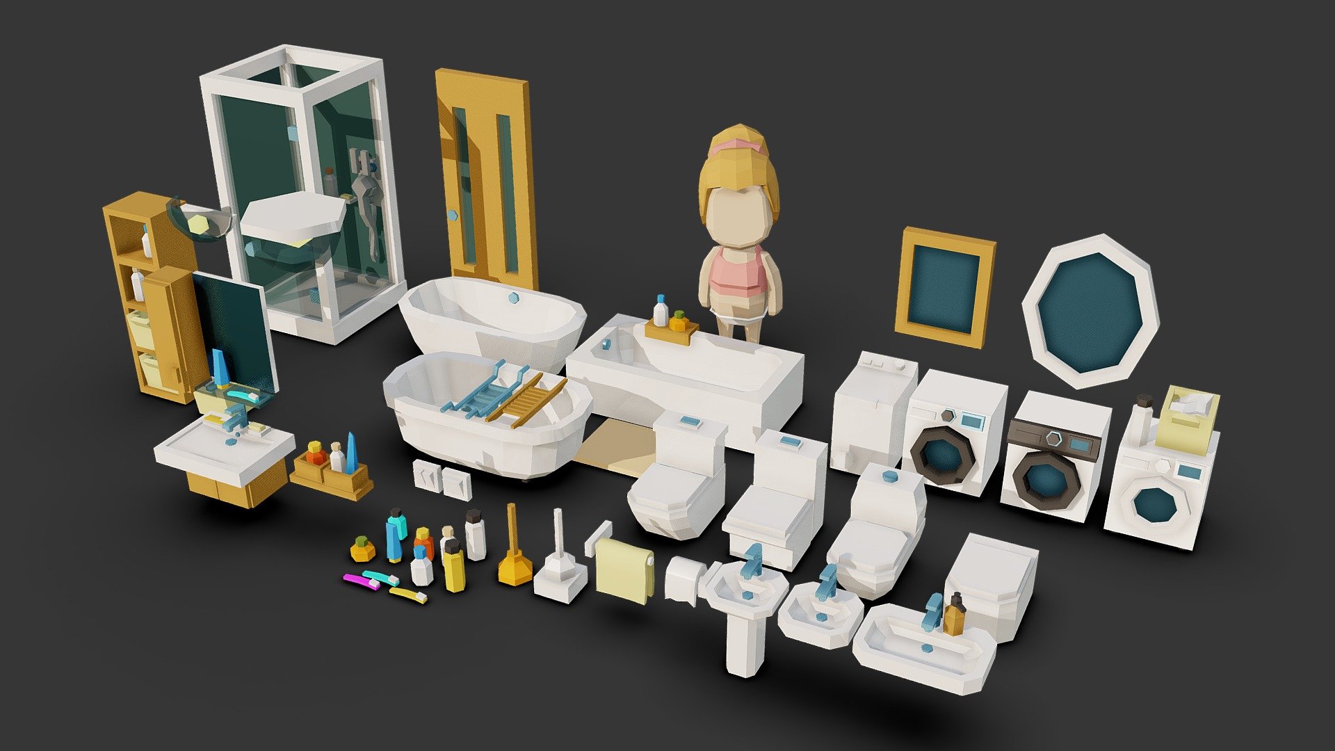 Bathroom (Assets) - 3D model by Konstantin (@burunduk) [72f6566 ...