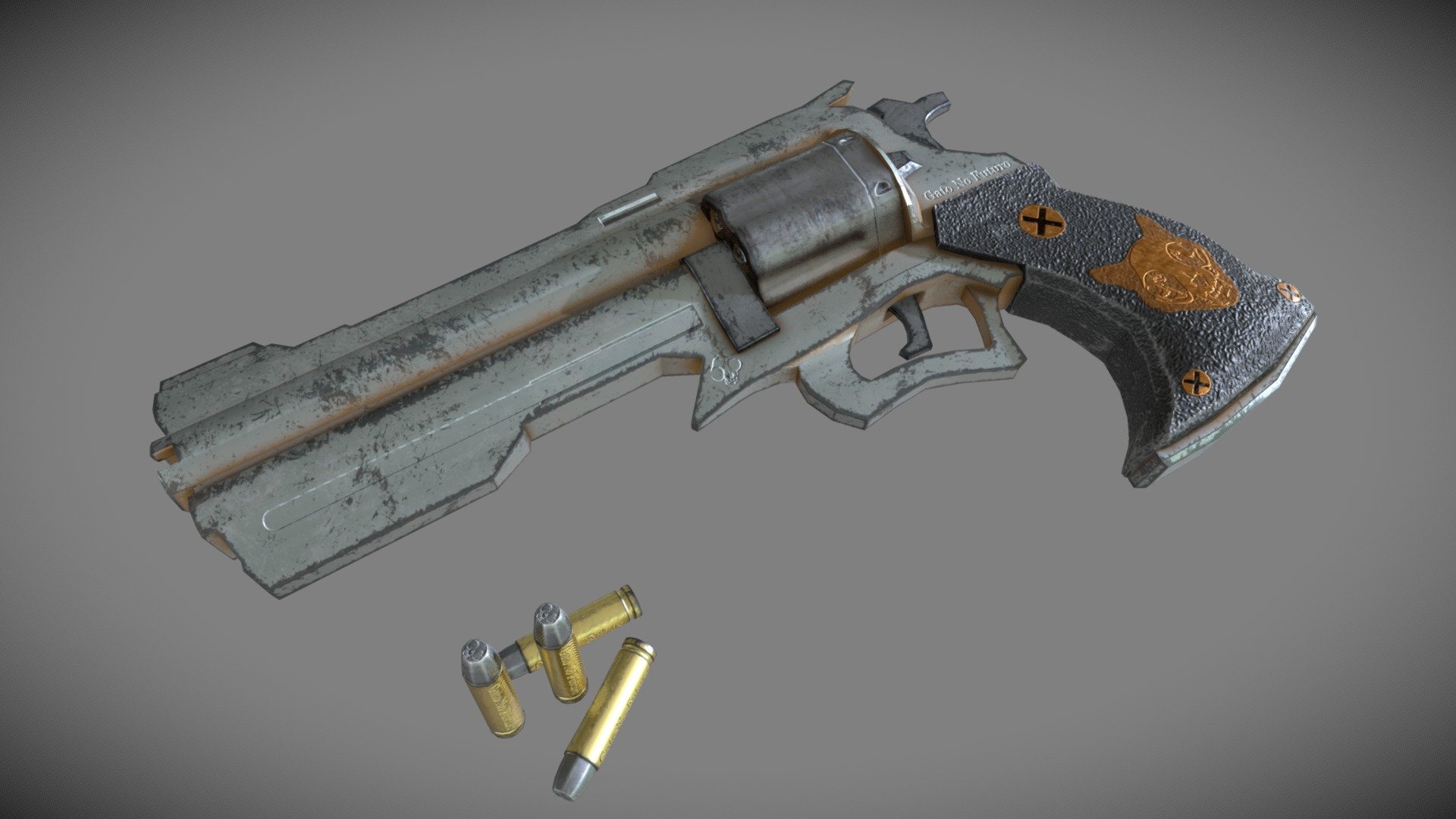 Rusted Revolver - Download Free 3D model by Daniel Roman (@bizarromed ...