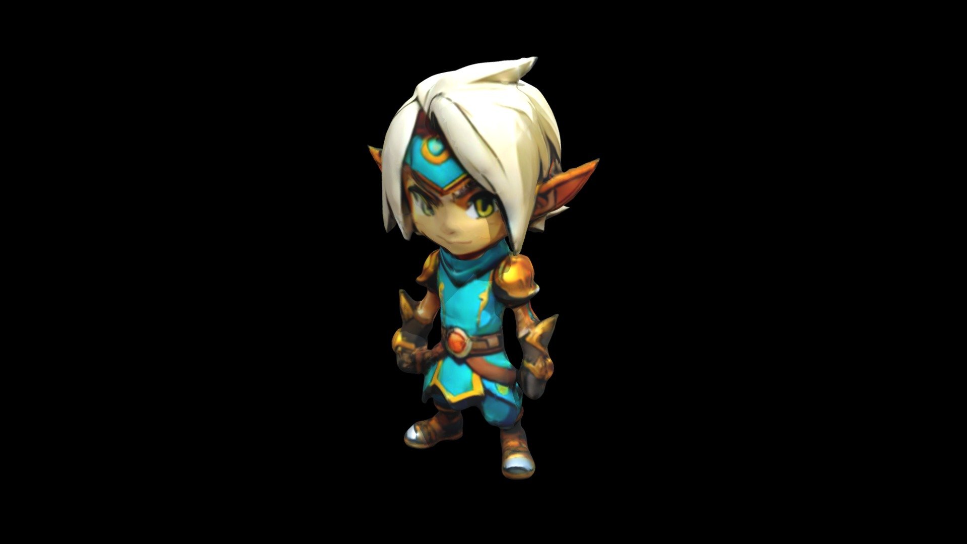 A stylized illustration of a male elf, InternLM- - Download Free 3D ...