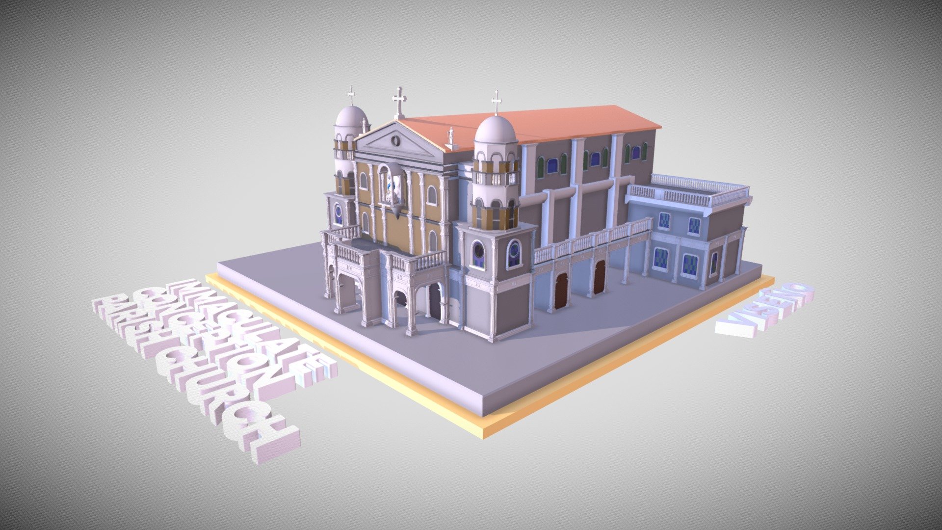 Immaculate Conception Parish Church - 3D model by Viseño (@viseno ...